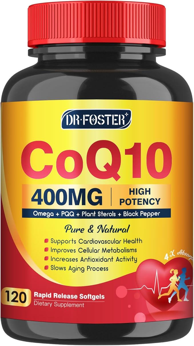 Amazon.com: CoQ10 400mg SoftGels COQ10 - CQ10 Coenzyme Q10 Supplement ...