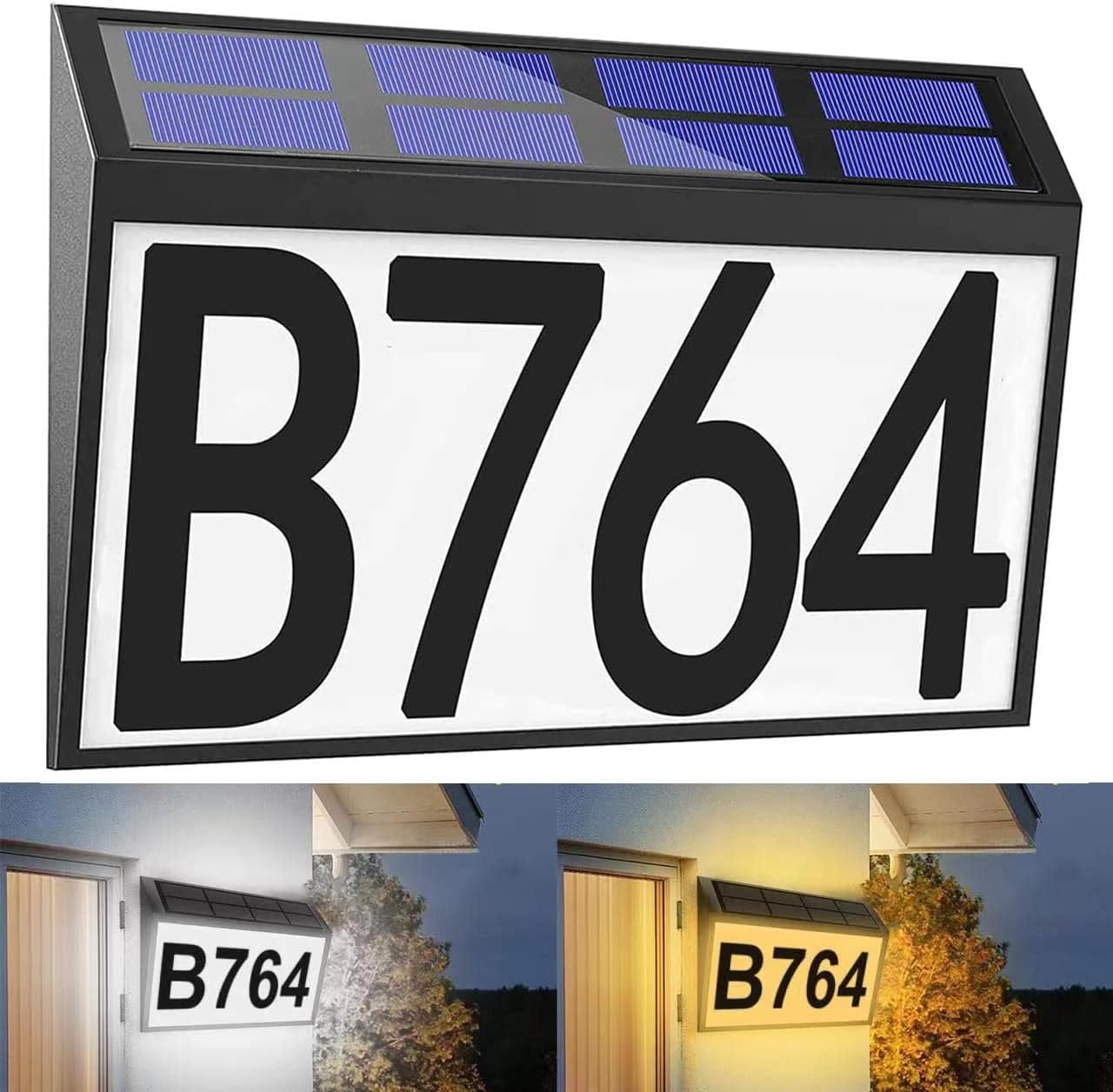 Amazon.com: House Numbers Solar Powered LED Address Plaques Luminous ...