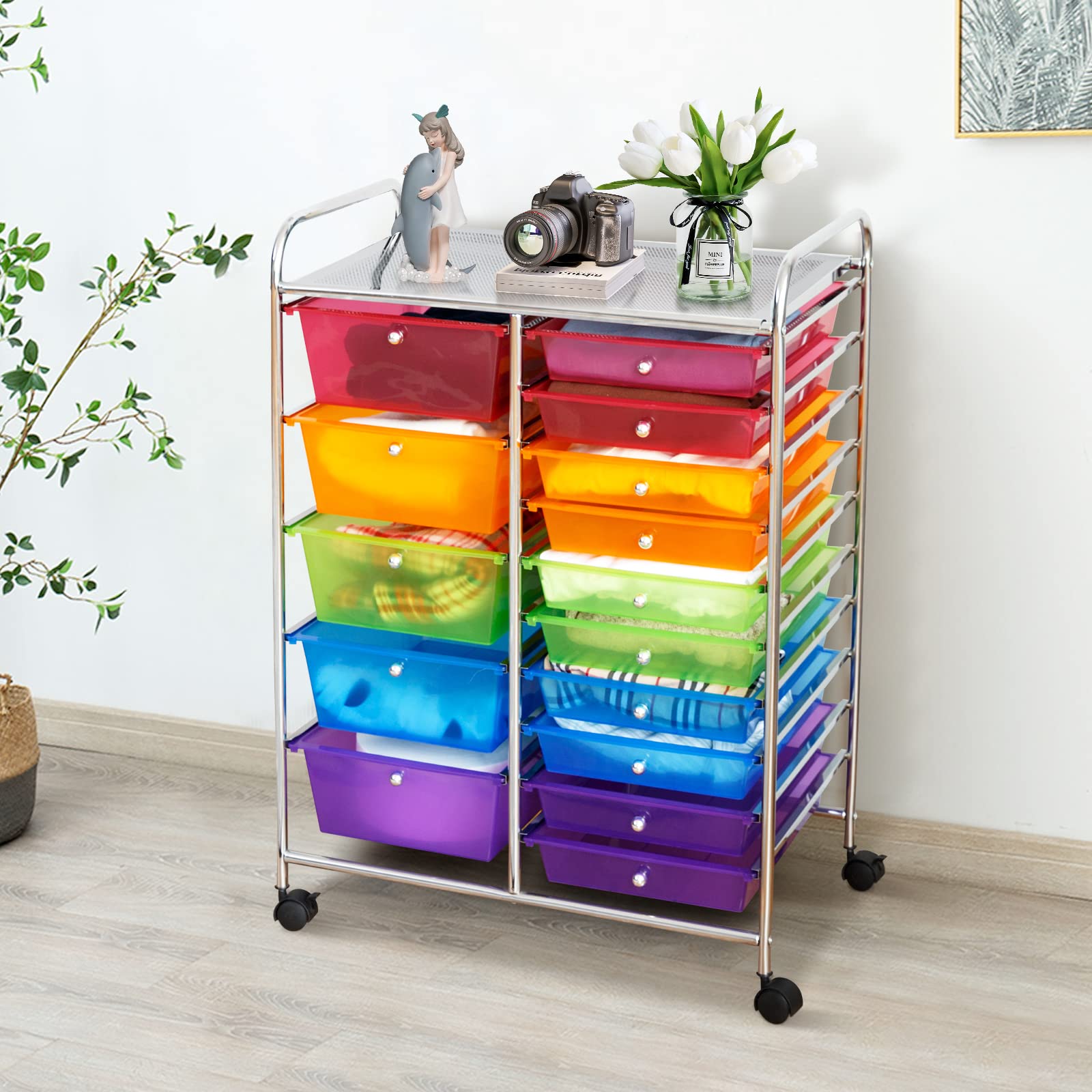 Art Supply Cart With Drawers Rebrilliant Black Storage Cart With 3