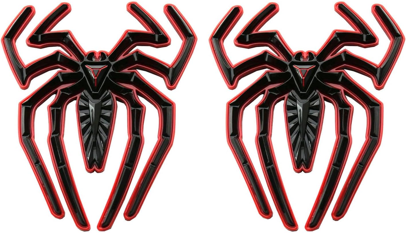 Amazon.com: 2pcs Spider Emblems Car Sticker 3D Decal Replacement for ...