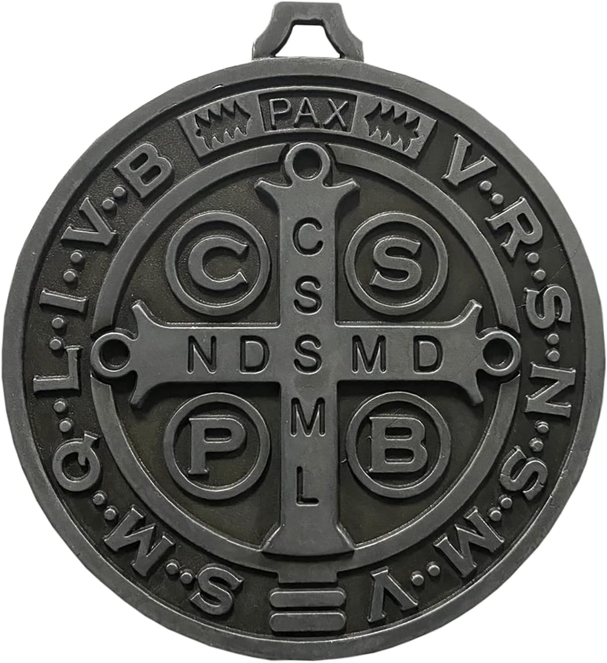 Amazon.com: Coladera St. Benedict Silver Medal Big Size 5 Inch Diameter ...