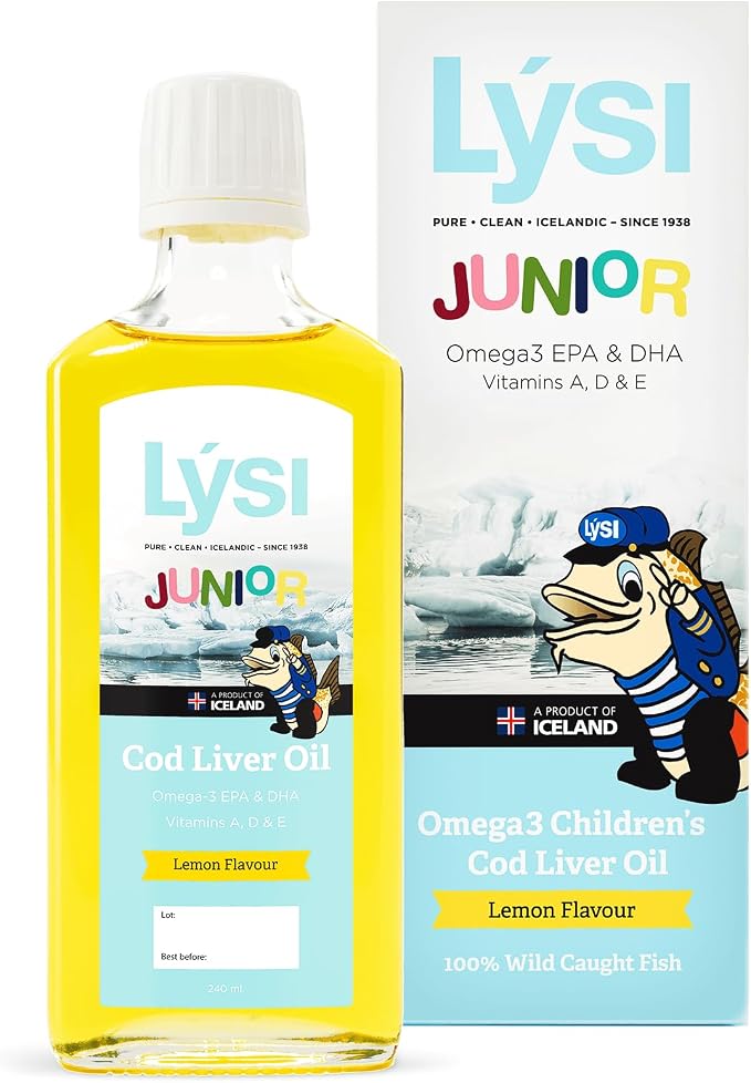 LYSI LÝSI, Omega 3 para niños en Aceite de Bacalao, Sabor limón ...