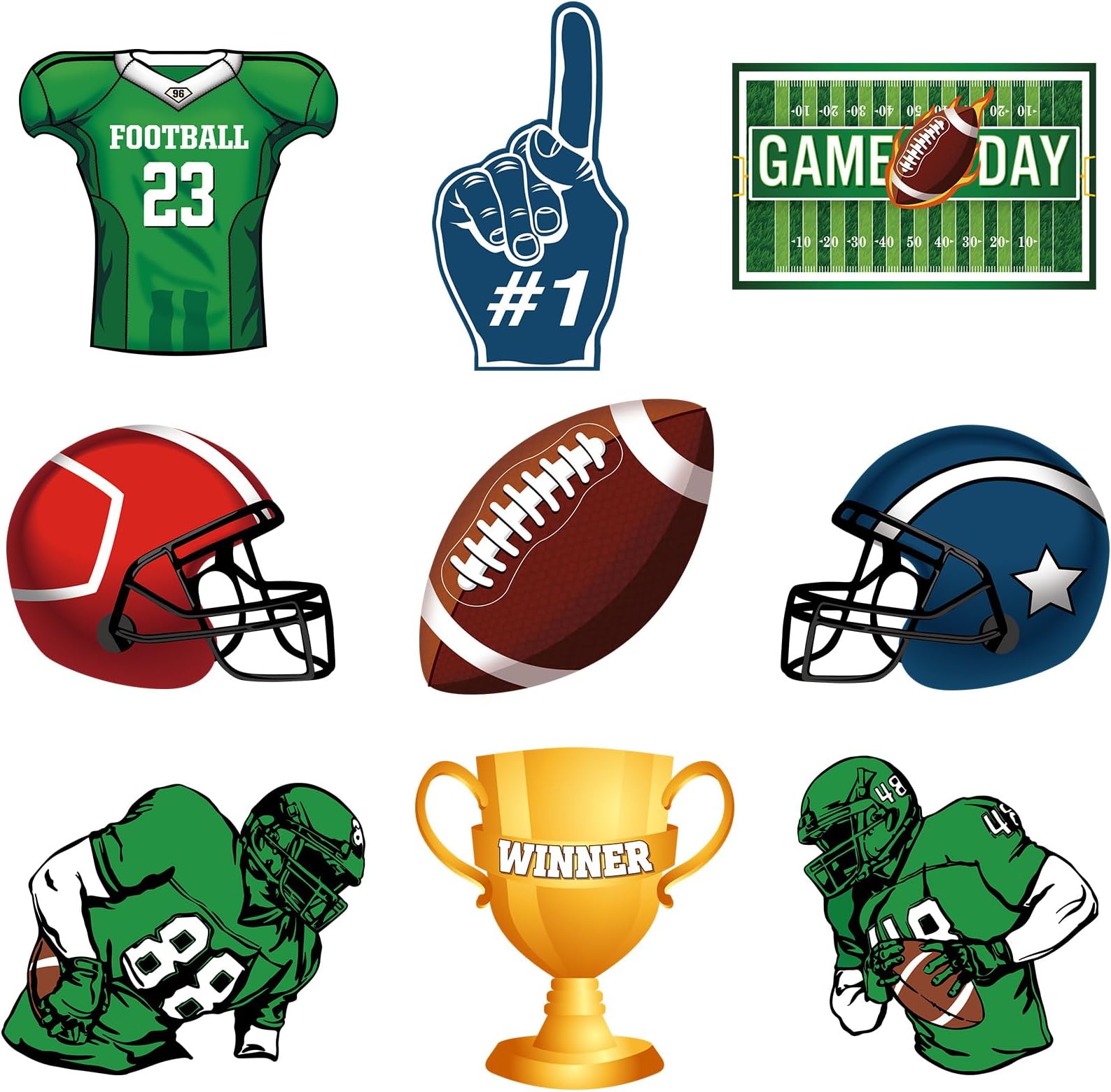Amazon.com: Eureka Football Paper Cut Outs, 841258 : Office Products