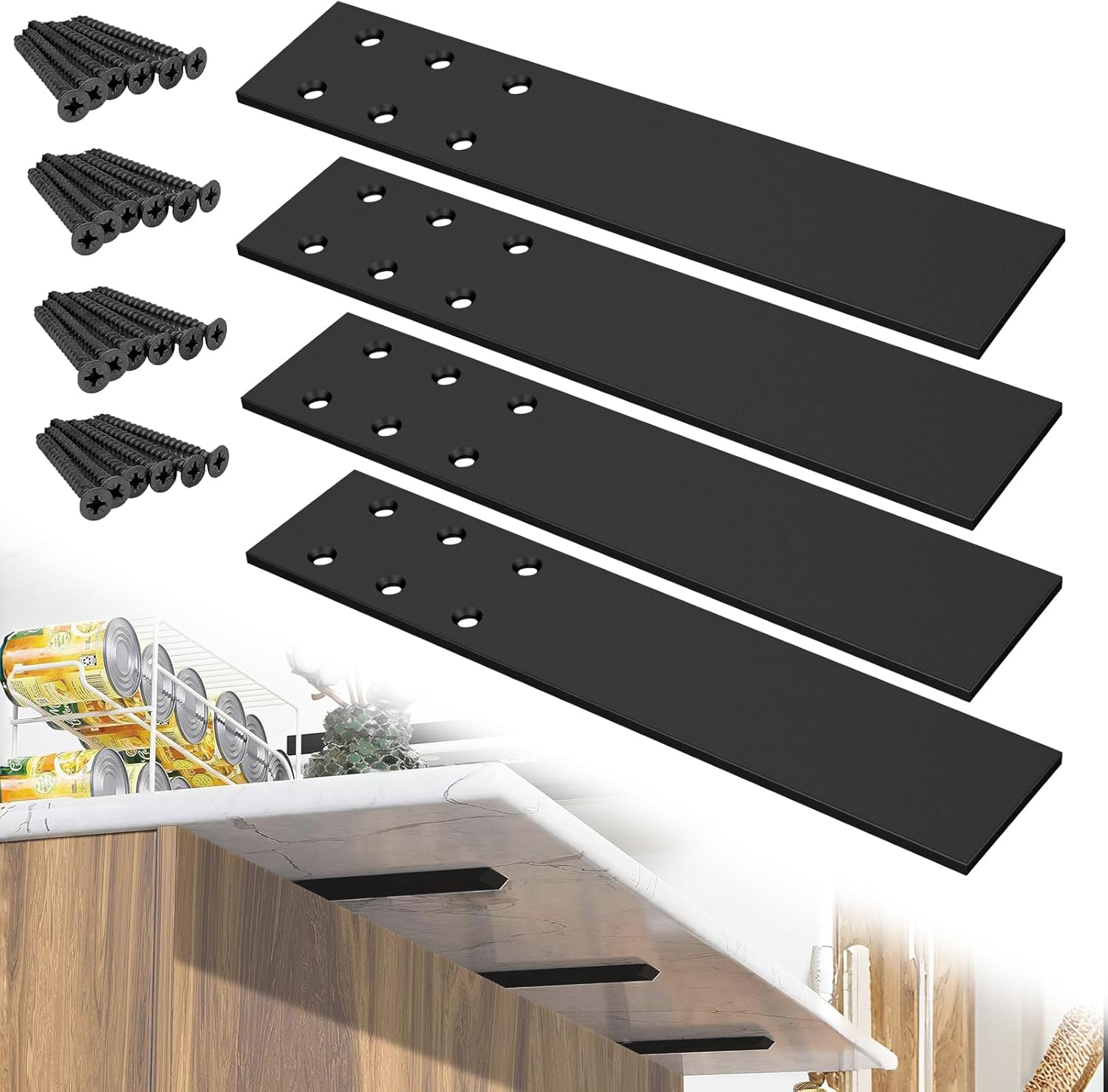 Amazon.com: Eegoowa 4-Pack Countertop Support Brackets Hidden ...