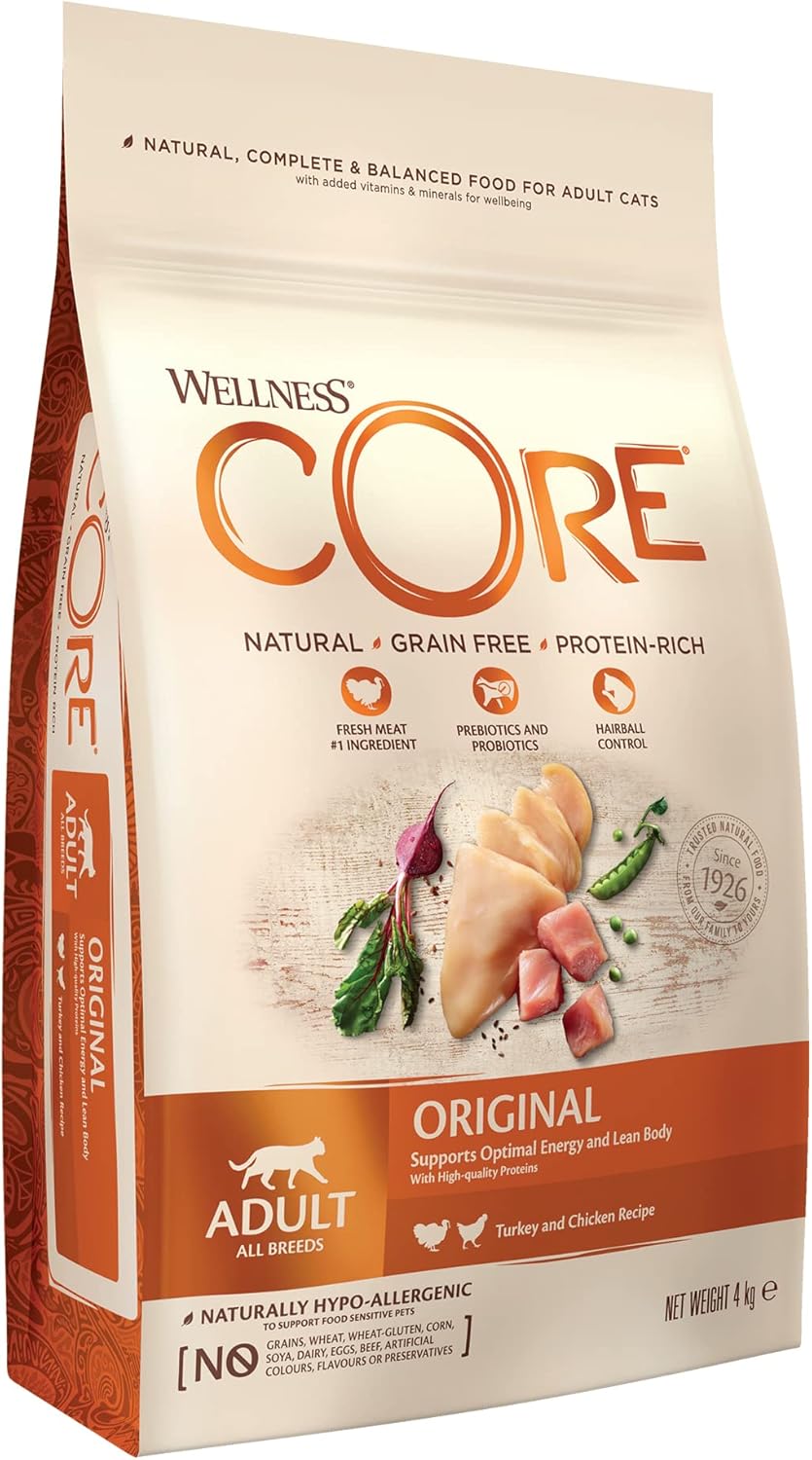 Wellness Core Original, Croquettes pour Chat, Naturelles et Sans ...