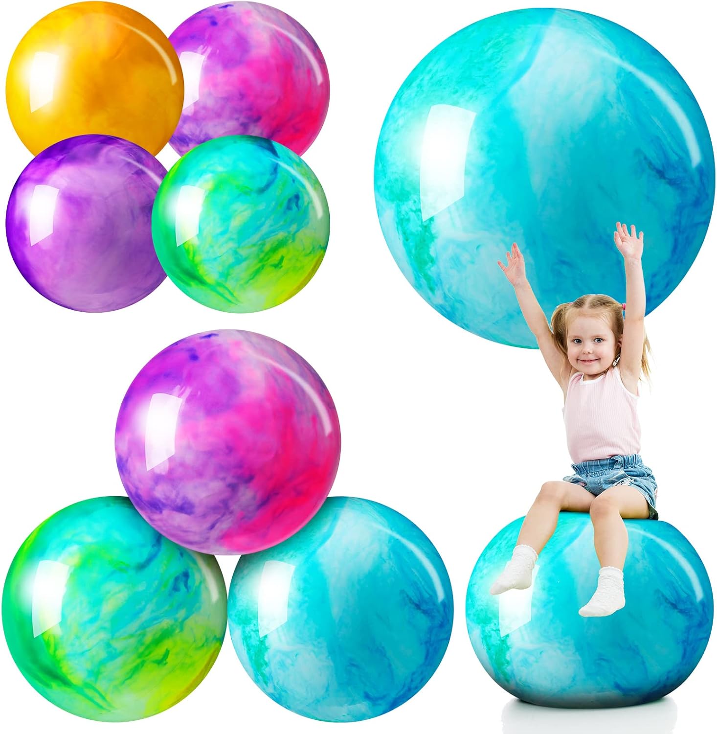 Sratte 8 Pcs Marbleized Bouncy Balls for Kids & Philippines | Ubuy