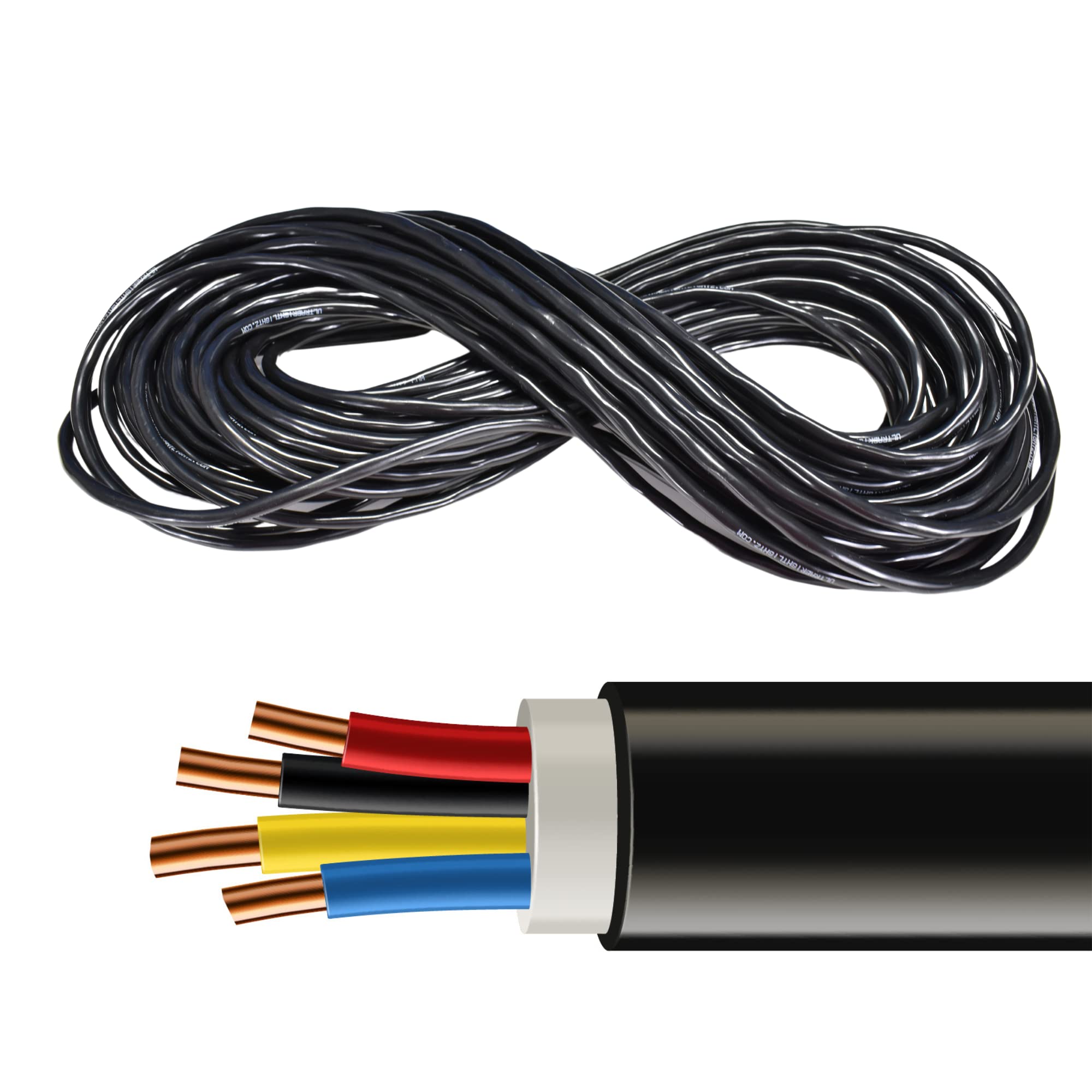 Snapklik.com : UBL18 Gauge 4 Conductor Electrical Wire Flexible ...