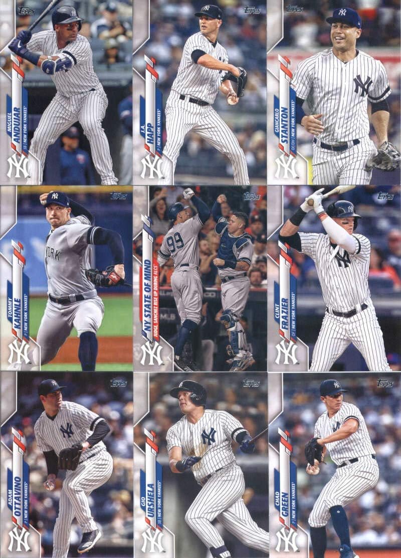 Amazon.com: 2020 Topps Series 2 New York Yankees Team Set of 13 Cards ...