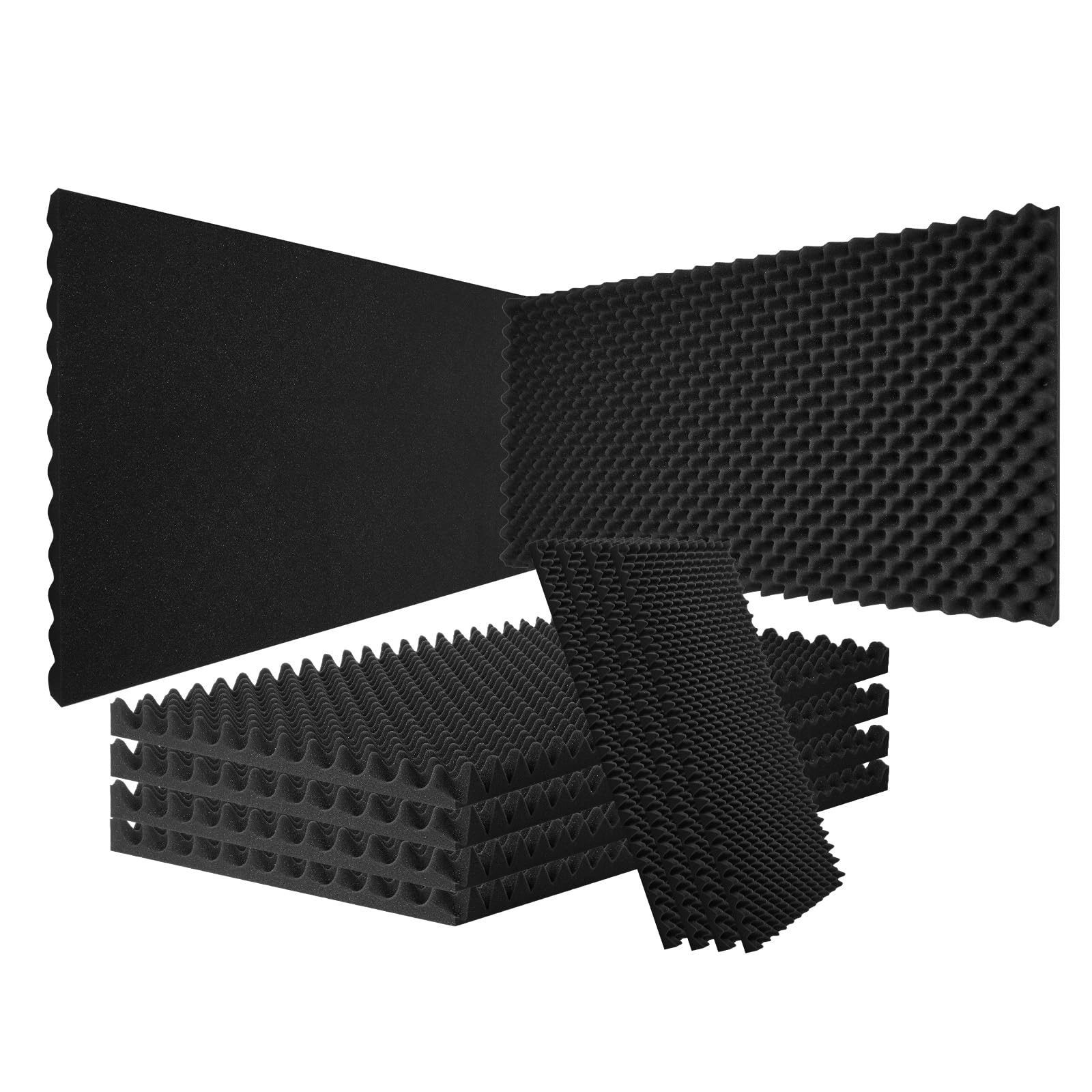 Snapklik.com : Acoustic Foam Panels - 2 Pack, 48 X 24 X 2 Inches, Egg ...