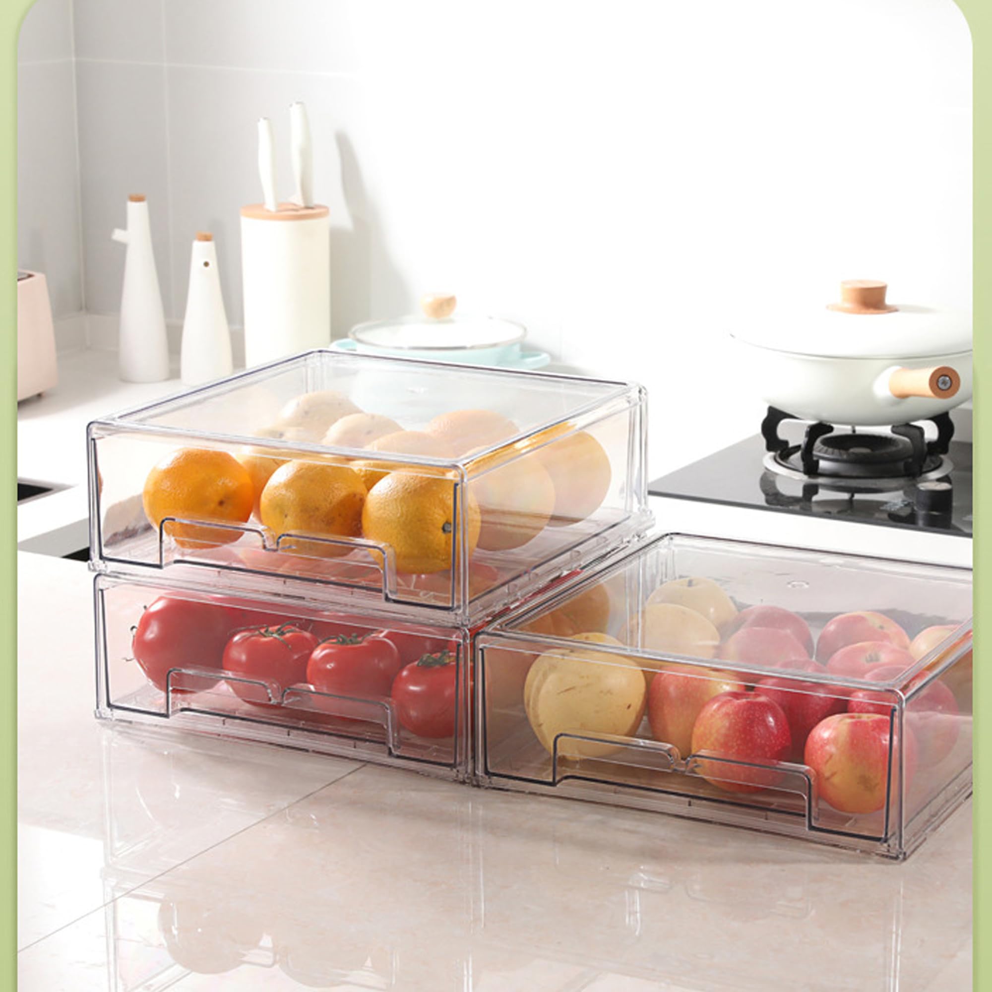 Snapklik.com : Stackable Storage Drawers, Clear Drawers Bins