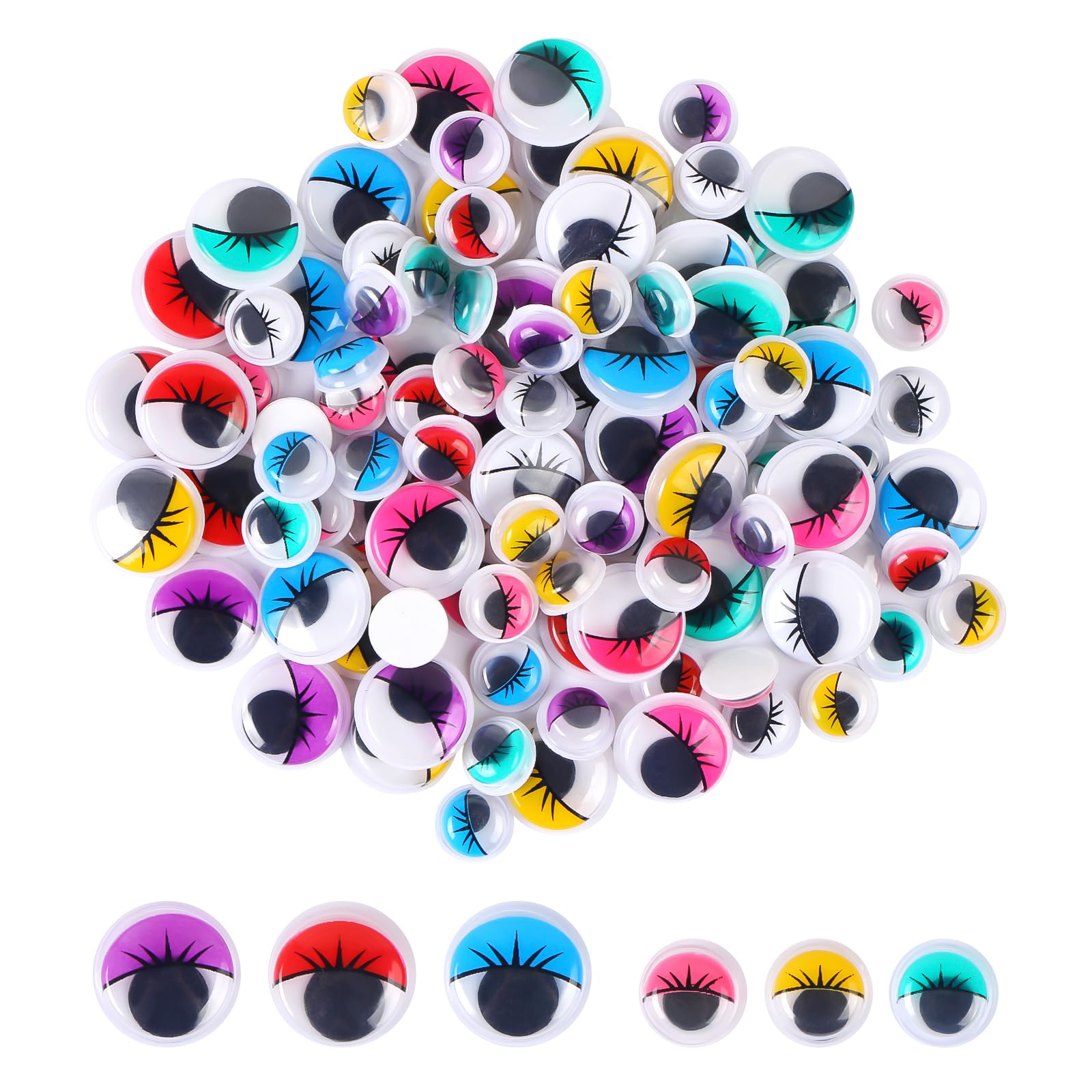Googley Eyes 1200Pcs Googly Eyes, Self Adhesive Googly Eyes Wiggly Eyes ...