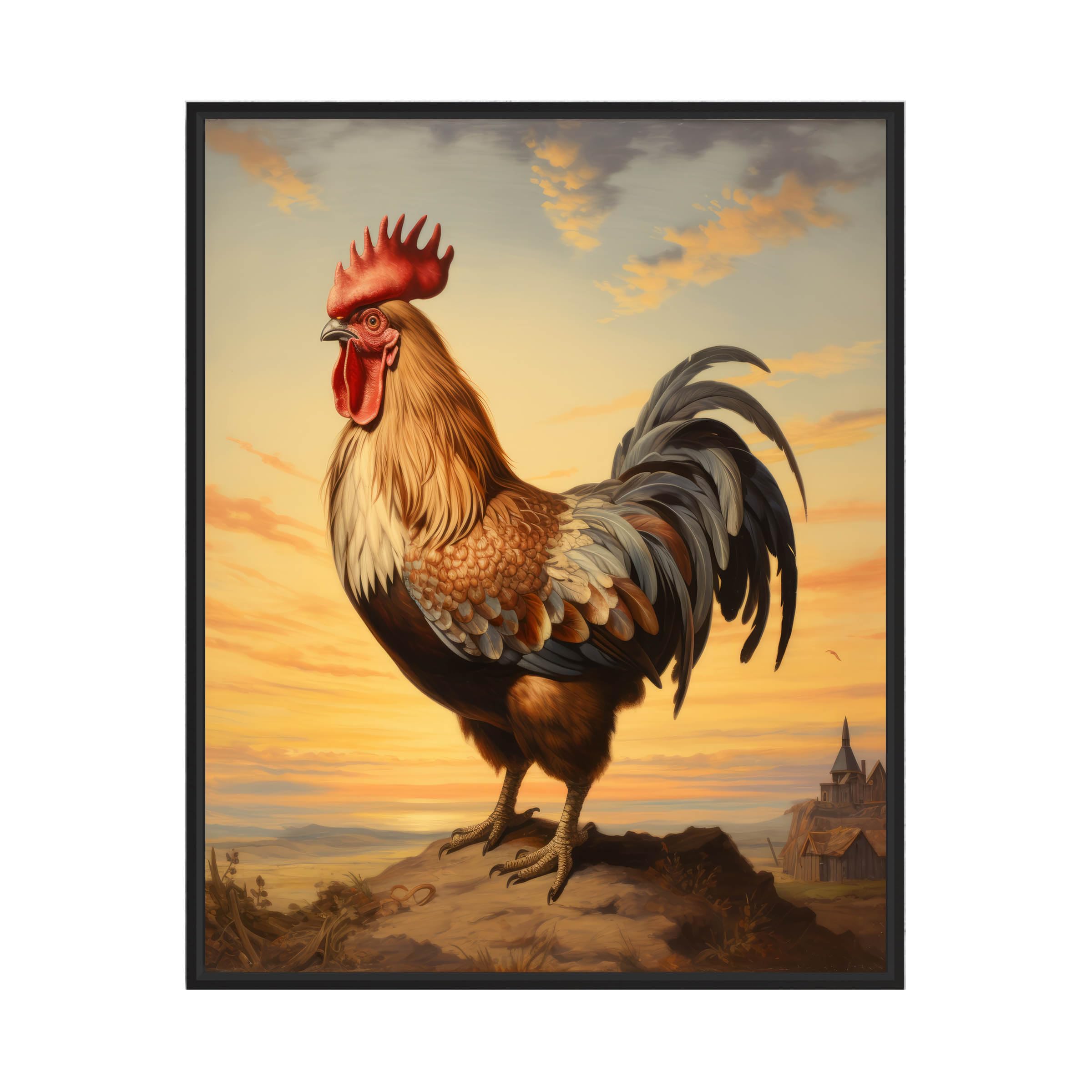 Amazon.com: Leghorn Chicken Art Print Poster, Game Bird Wall Art ...