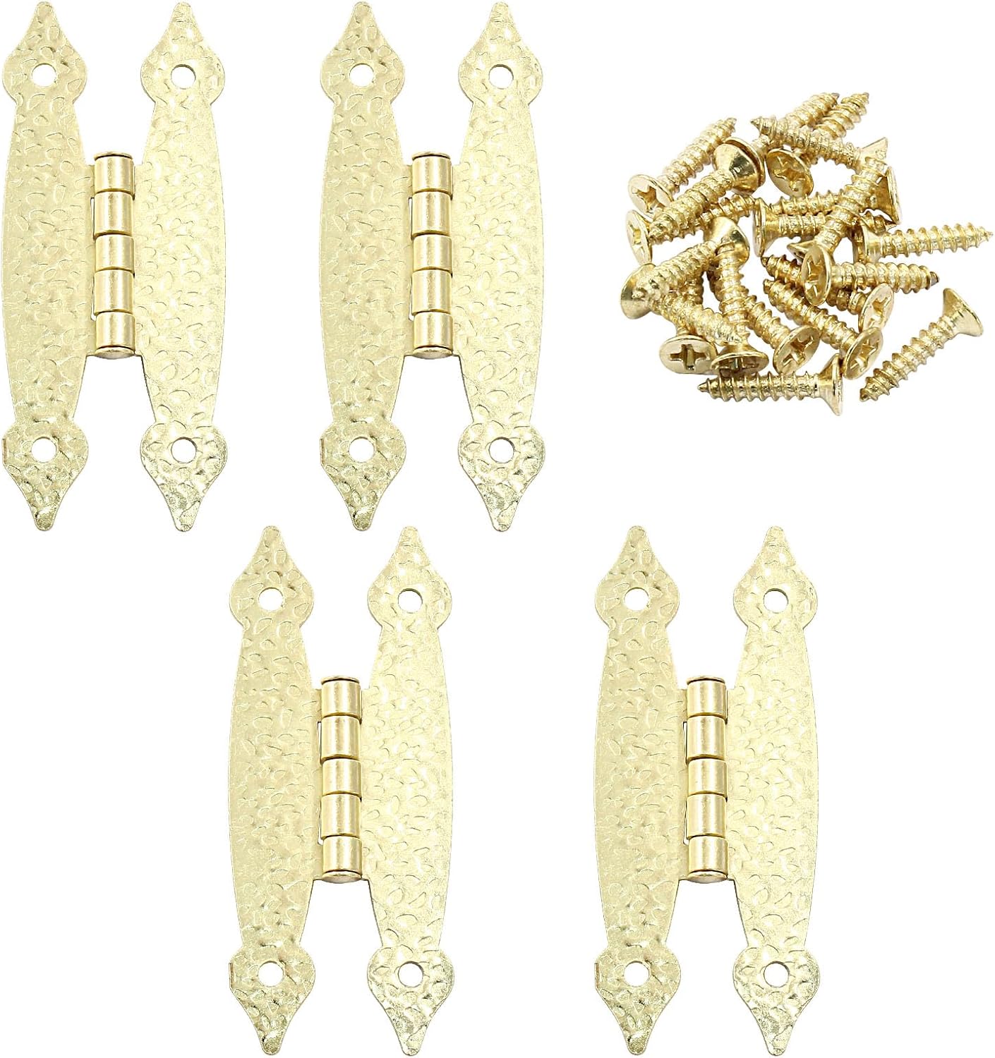 Murtenze 4 Pack 3.5 Inch Gold Antique H Hinges Cold Rolled Steel ...