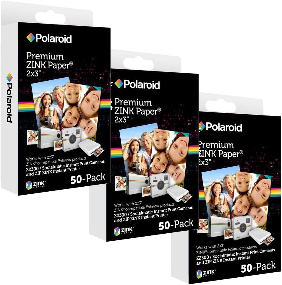 Amazon.com: Polaroid 2x3 inch Premium Zink Photo Paper (150 Sheets ...