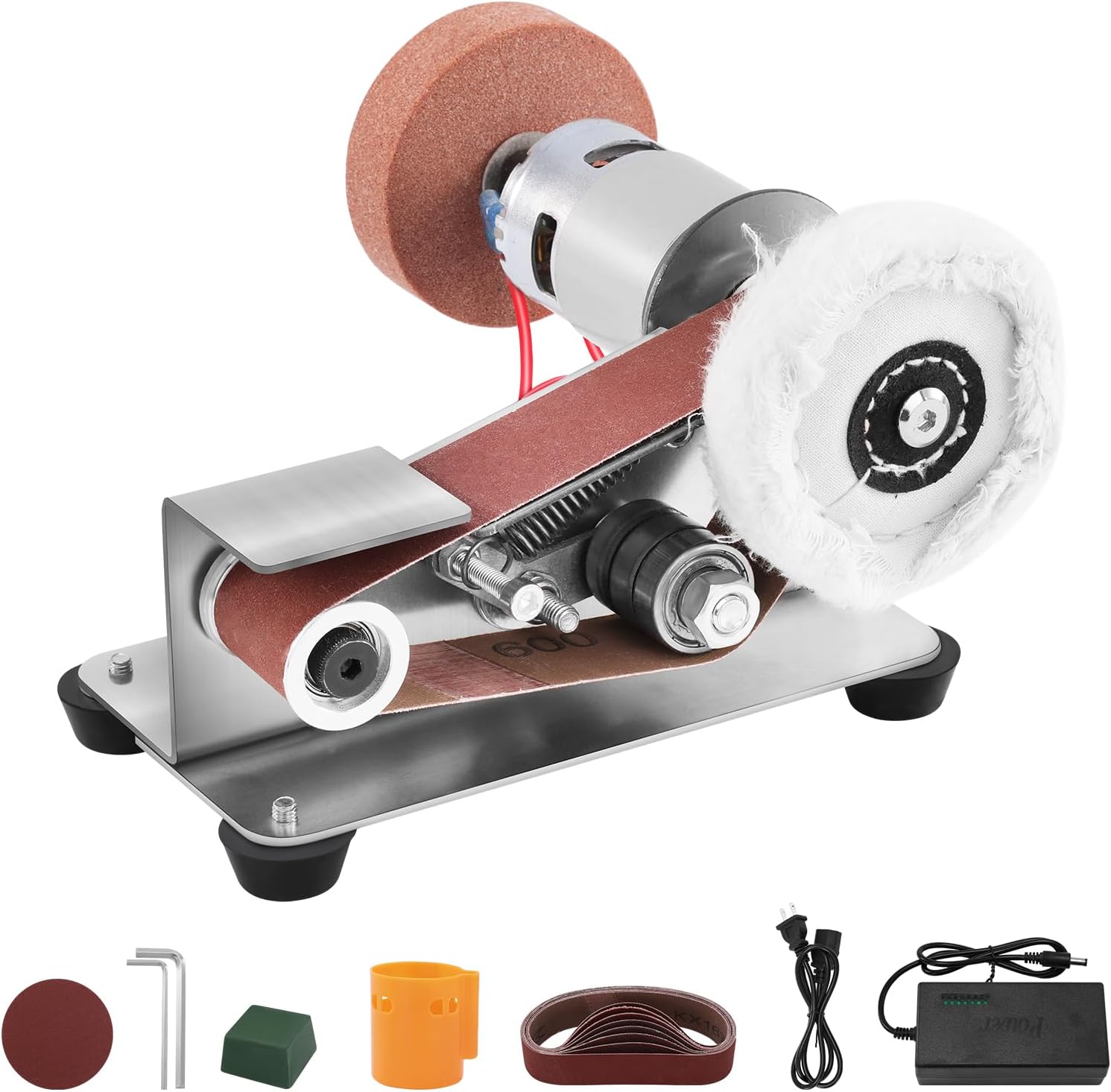 CAMXTOOL Mini Belt Sander - Power Belt Sanders, Small Bench Belt Sander ...