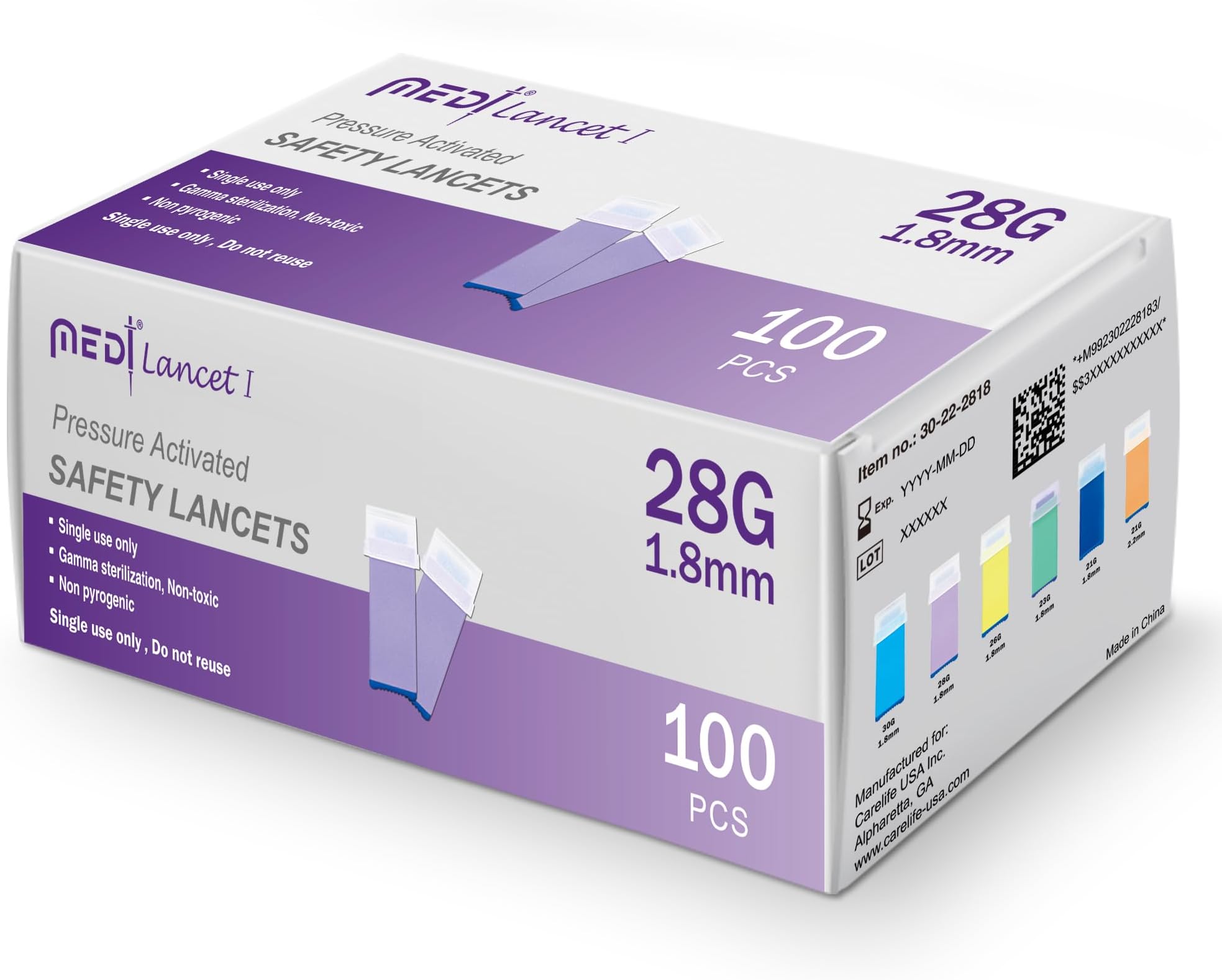 Amazon.com: OWell Microlet Lancing Device, 3 Pack + 40 O'WELL Lancets ...