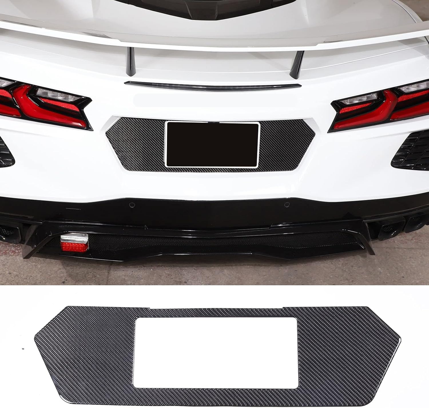 Carbon Fiber License Plate Frame Panel Cover Trim Fit for Chevrolet ...