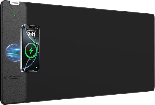 Wireless Charging Mouse Pad, Gaming Mouse Pad, 31.5"x11.8" Large Desk ...
