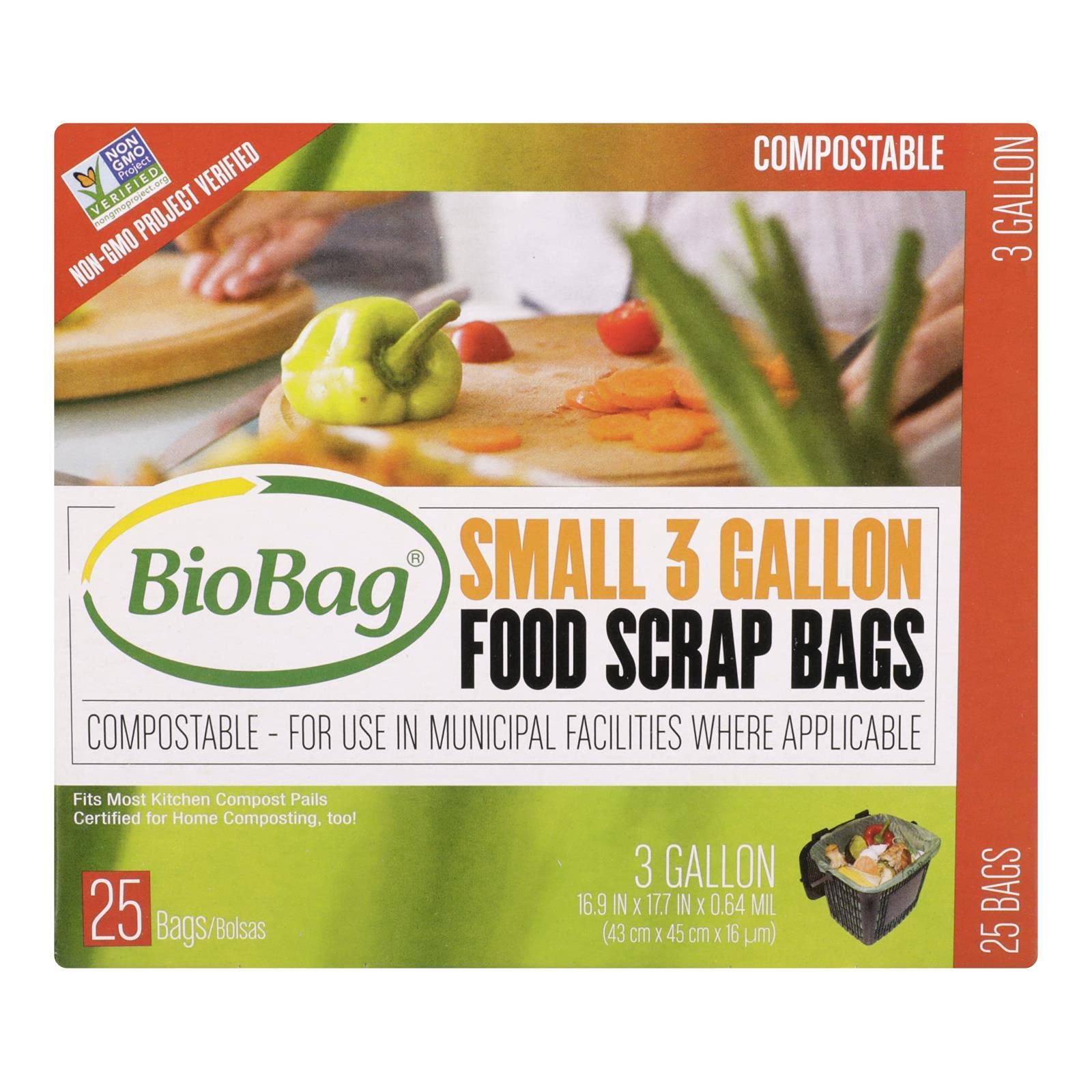 Amazon.com: BioBag 3 Gallon Food Compost Bags, 25 CT (Full Case of 12 ...