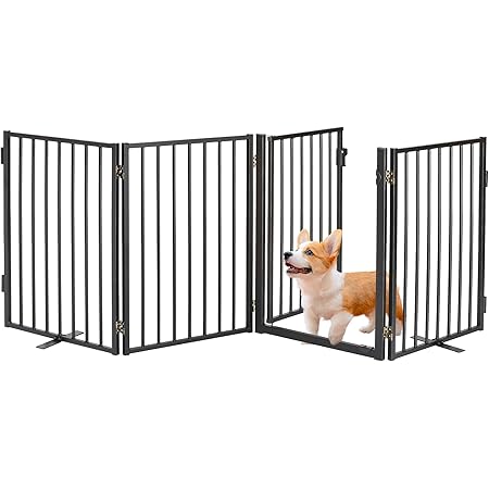 Amazon.com : Jeyew Metal Dog Gate with Door for The House Extra Wide ...