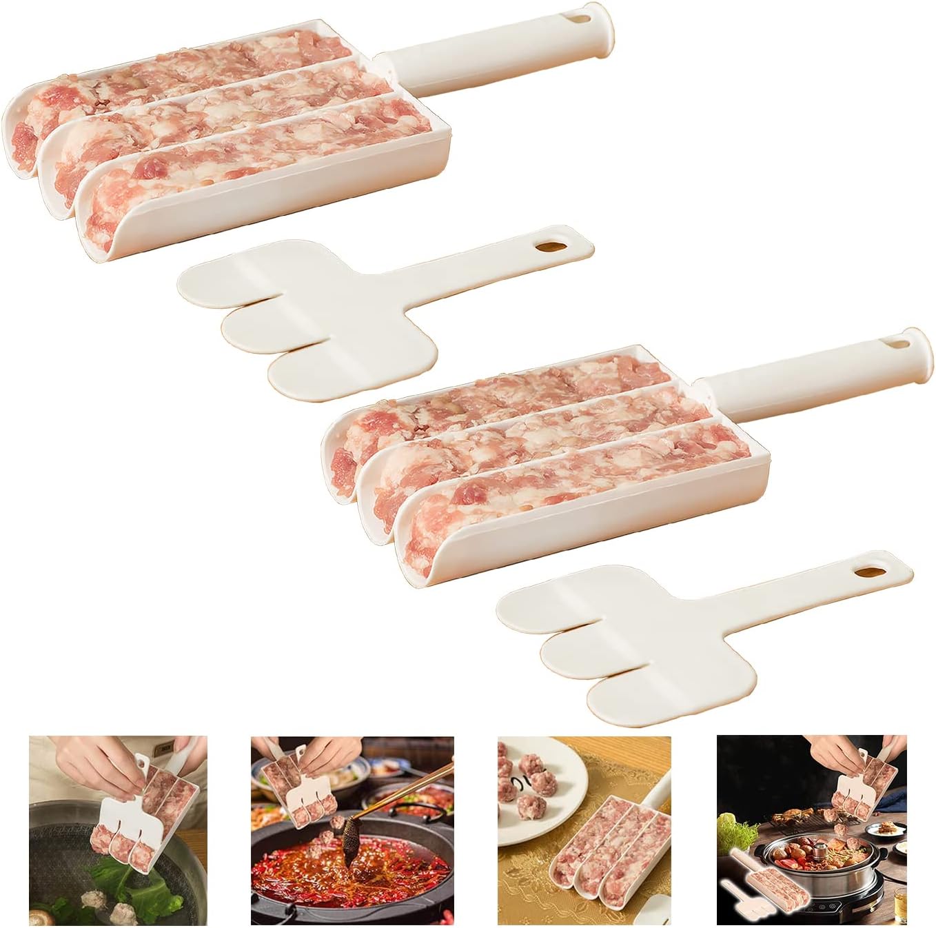 Amazon.com: 2023 New Creative Kitchen Triple Meatball Maker - Meat ...