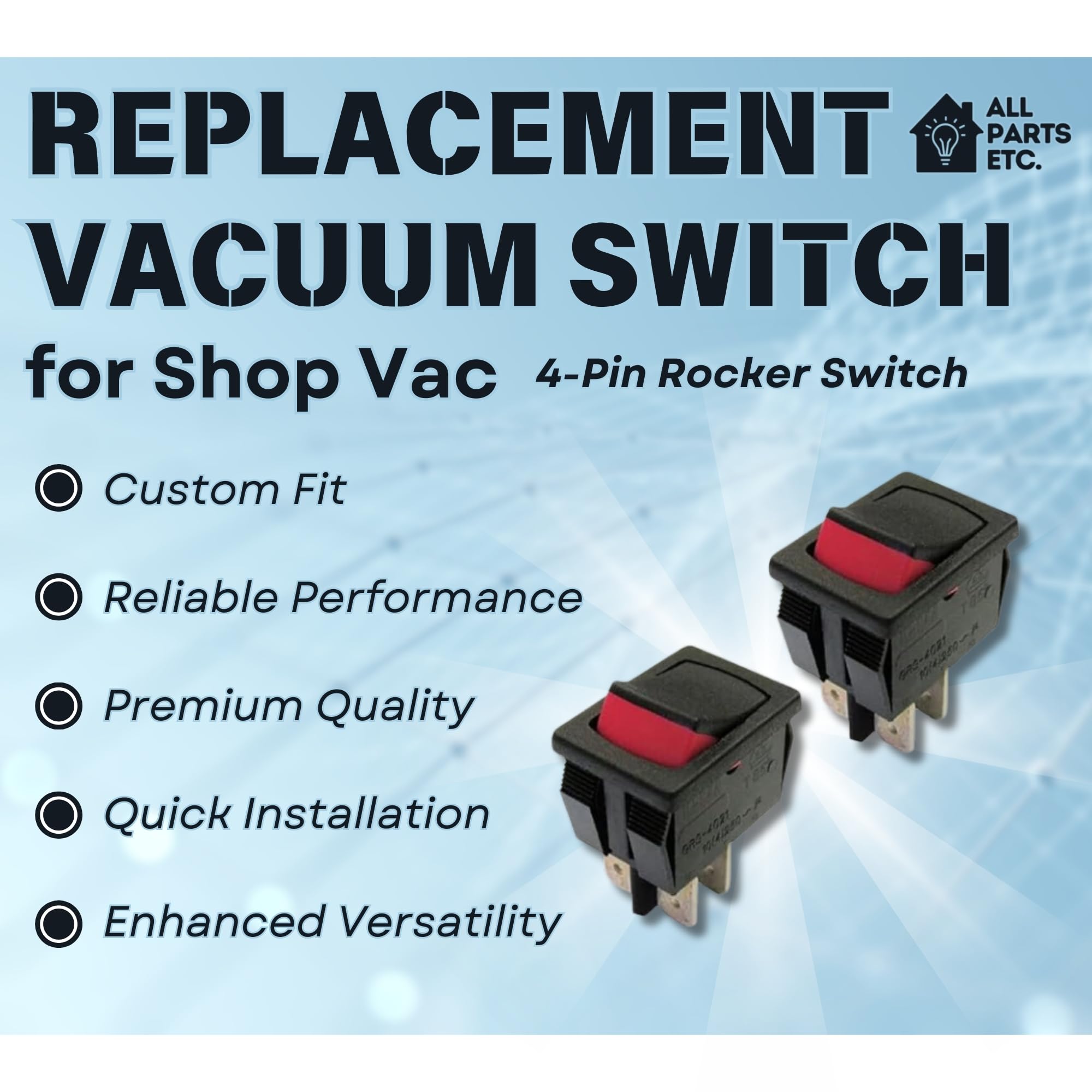 Shop Vac Parts Motor Switch 1 Stage Wet And Dry Vacuum Cleaners