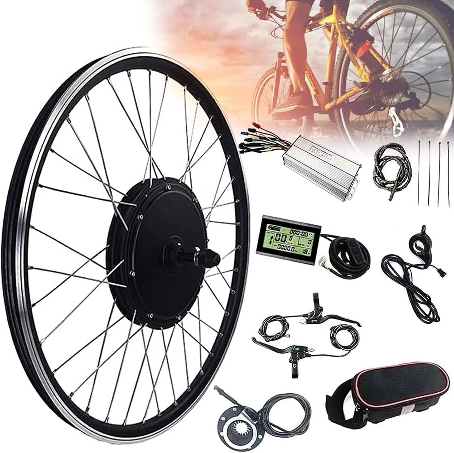 Amazon.de: E-Bike-Kit 48-V-Radnabenmotor-Kit for Drehen, bürstenloser ...