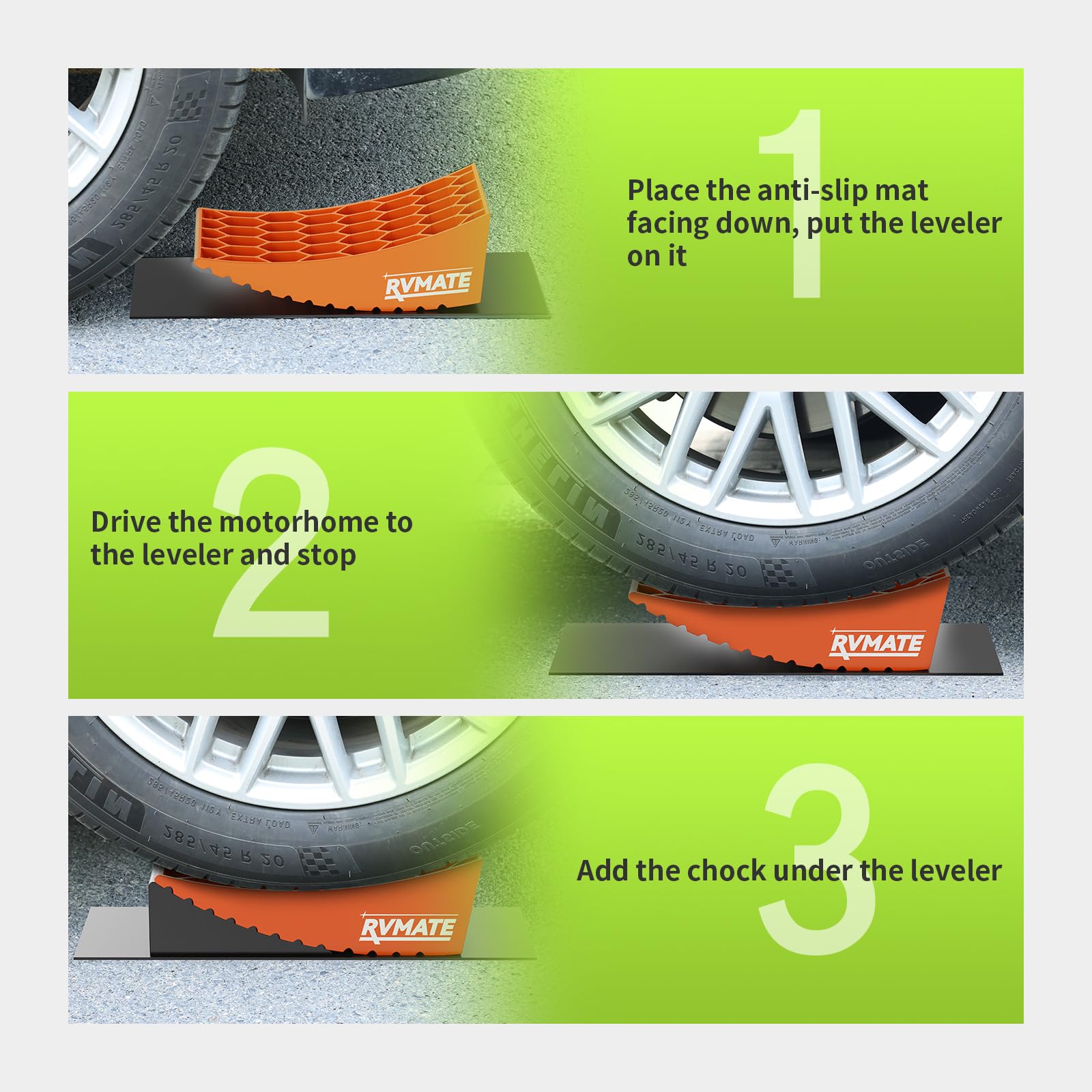Snapklik.com : RVMATE Camper Levelers 8-Piece Kit RV Leveling Blocks ...