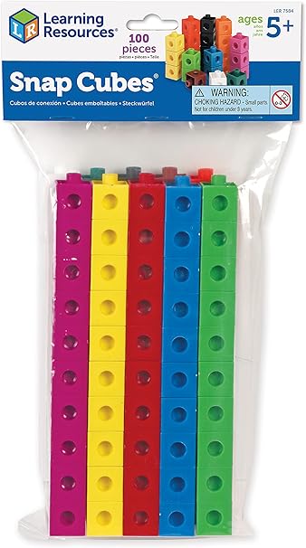 Learning Resources Snap Cubes - 100 Pieces, Ages 5+ Homeschool and ...
