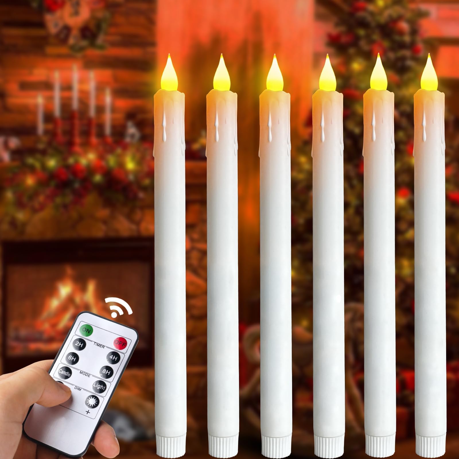 Wonvify LED Kerzen Stabkerzen 6 Stück, Flammenlose Kerzen, LED ...