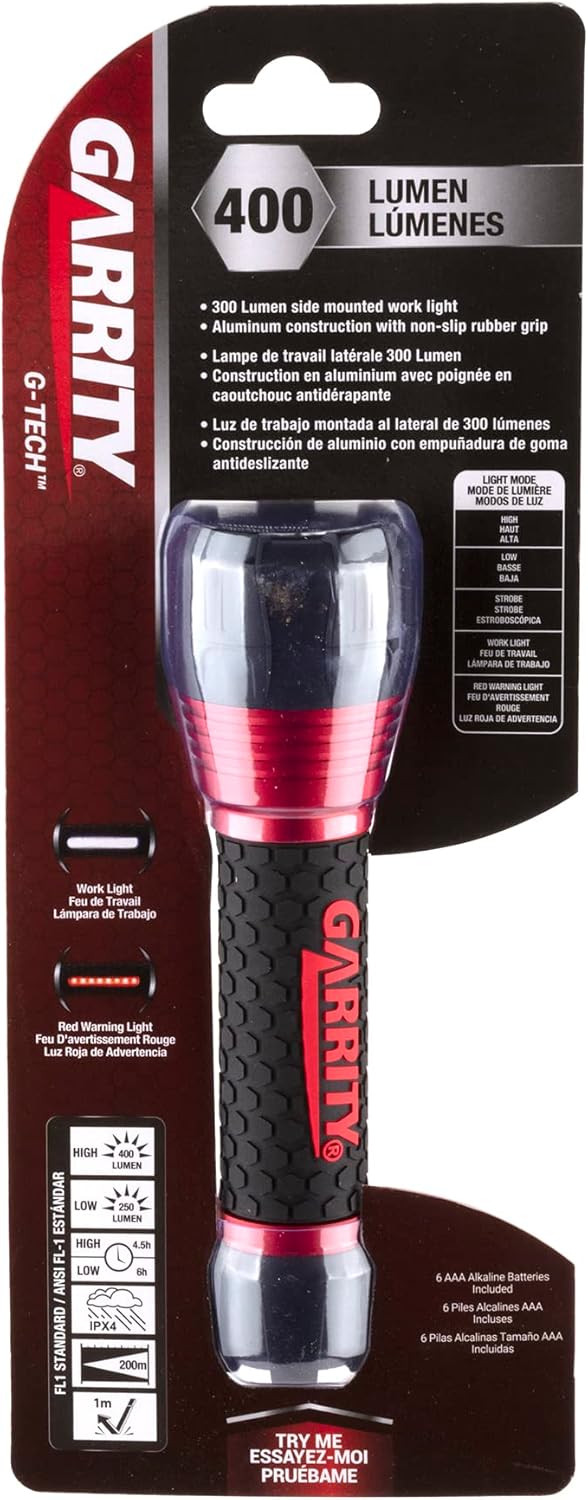 Amazon.com: Garrity GA8100 Garrity 400lm G-Tech Flashlight, Black ...