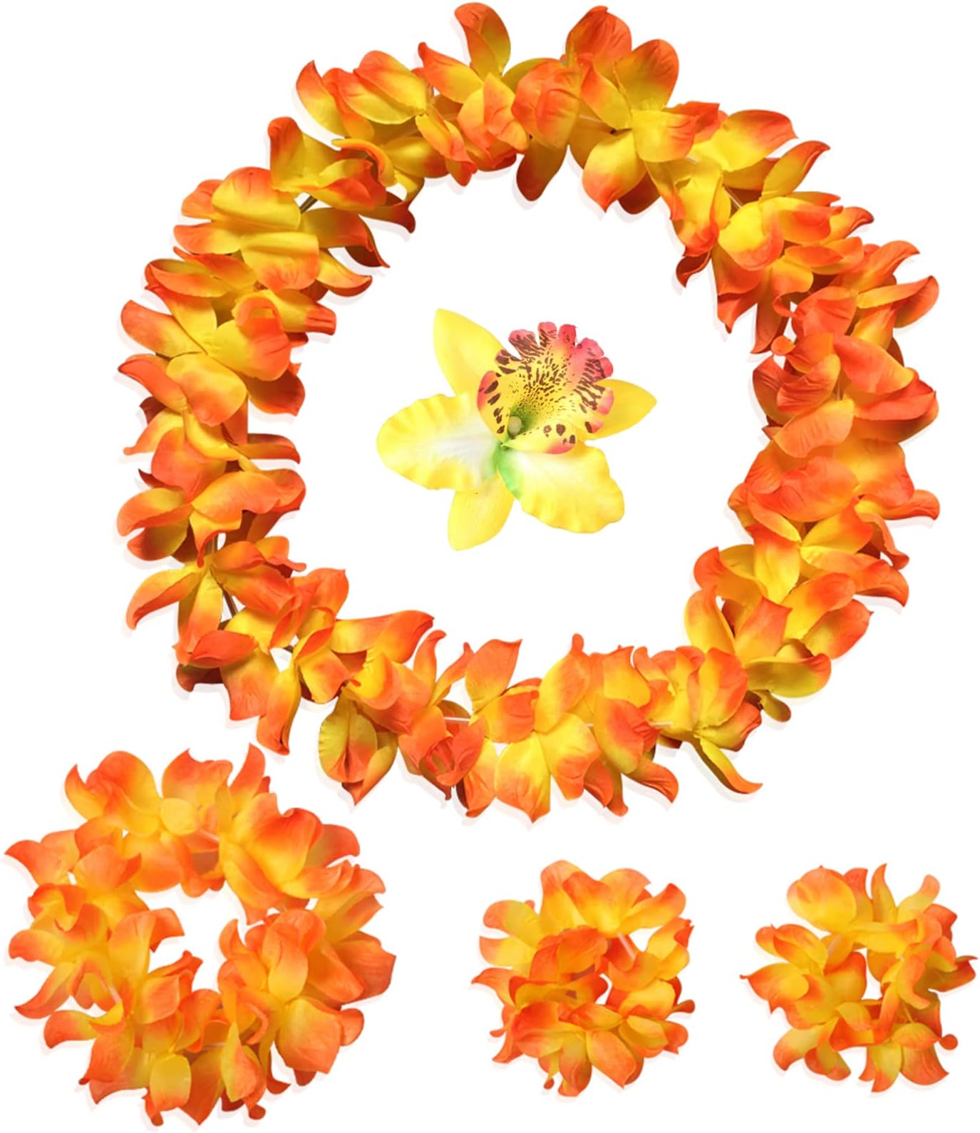 Amazon.com : Hawaiian Leis Luau Tropical Headband Flower Crown Wreath ...