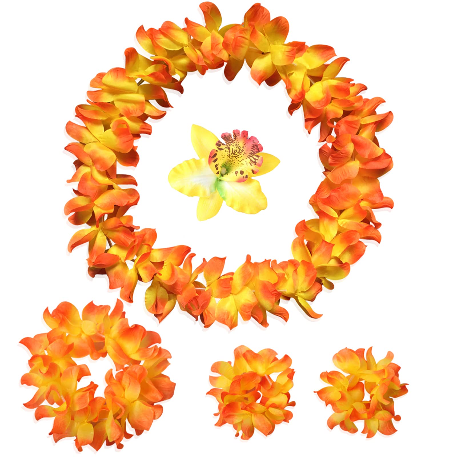 Amazon.com : Hawaiian Leis Luau Tropical Headband Flower Crown Wreath ...