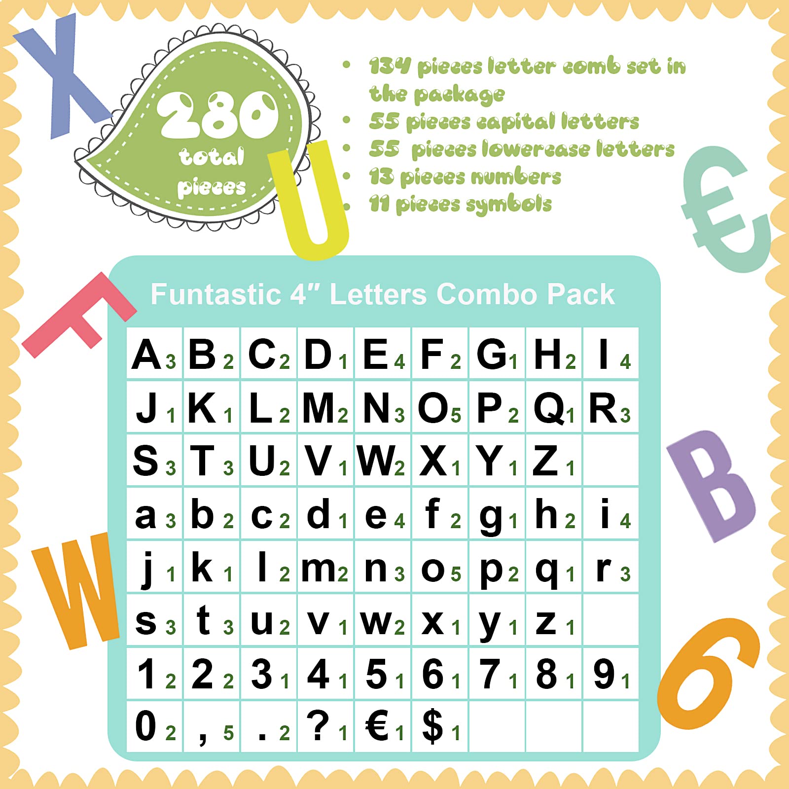 Snapklik.com : Tenare 268 Pcs Bulletin Board Letters Alphabet Letters ...