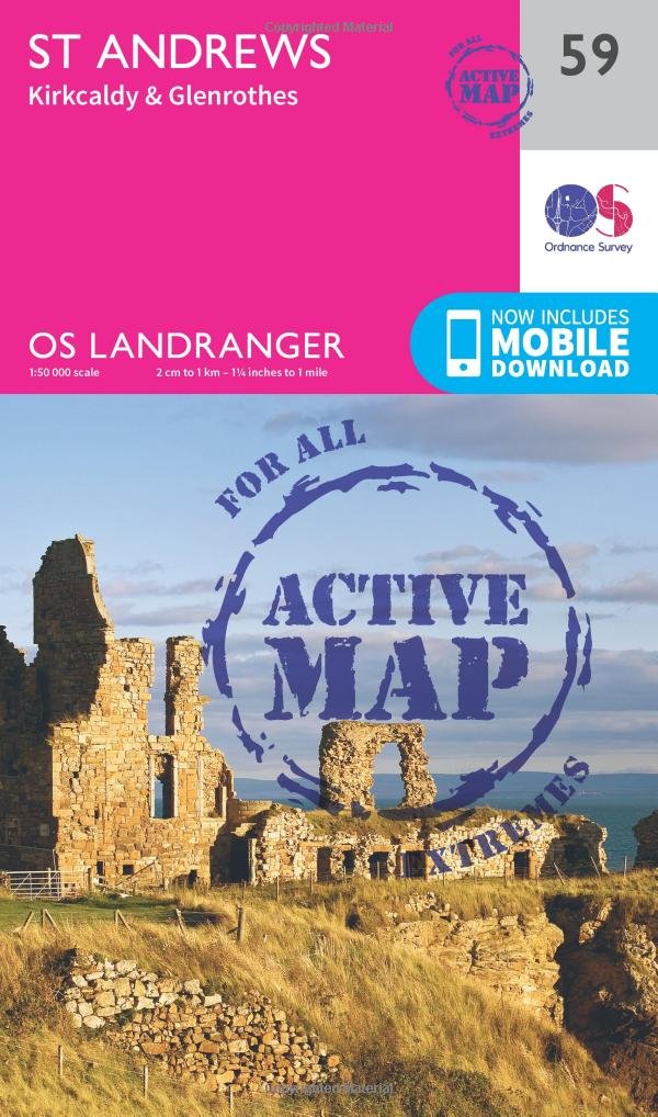 St Andrews Map | Weatherproof | Kirkcaldy & Glenrothes | Ordnance ...