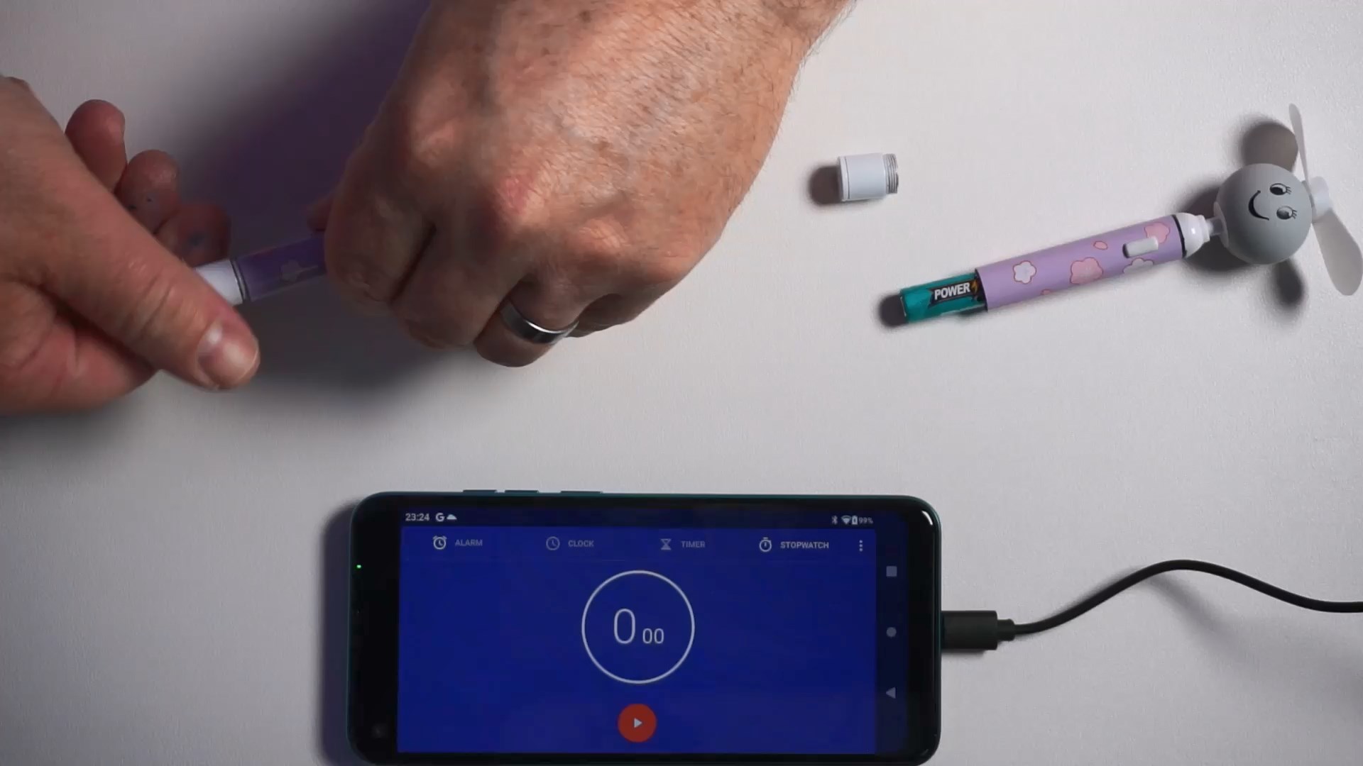 Watch I did this fan test to compare PowerFlash AAA batteries with ...