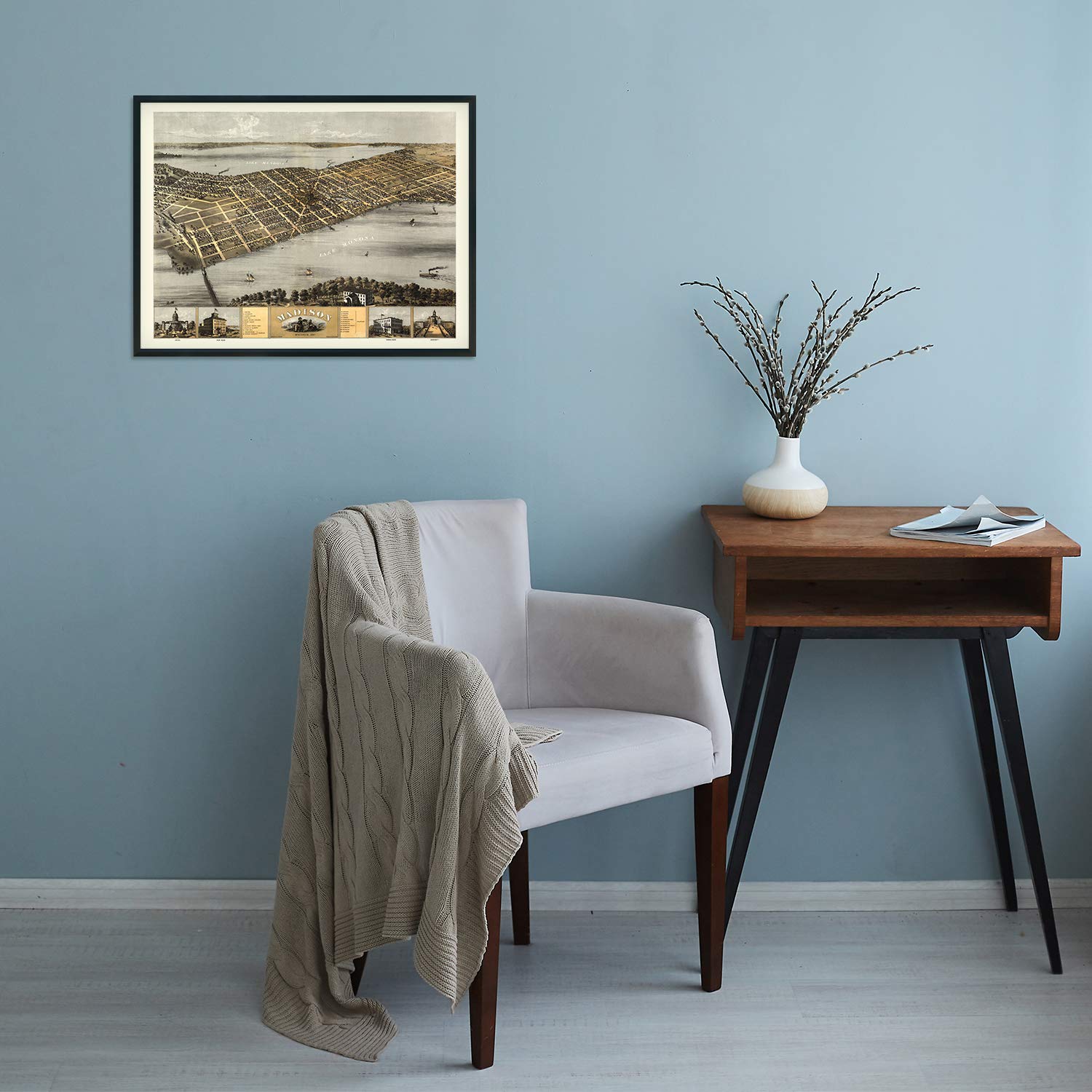 Snapklik.com : Vintage 1867 Madison Wisconsin Map - 18x24 Inch Vintage ...