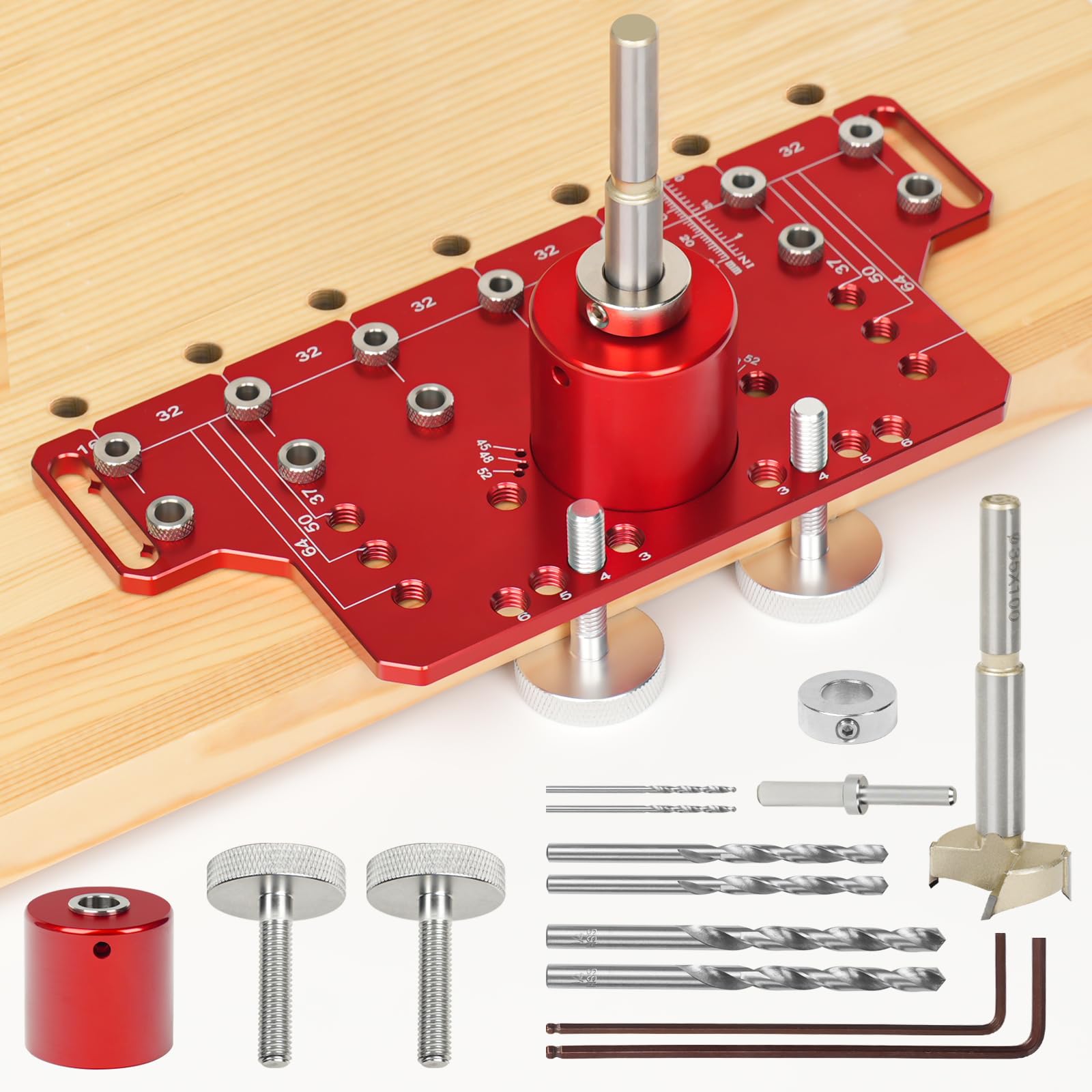 Clonivent Shelf Pin Jig Cabinet Shelf Hole Jig 2-in-1, Shelf Pin ...