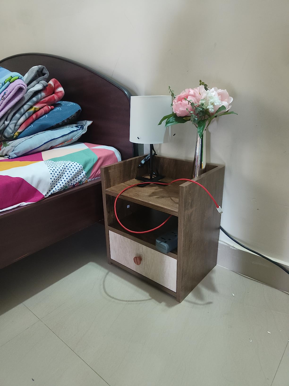 Amazon Brand â€“ Umi Engineered Wood Small Side Table With Drawer ...