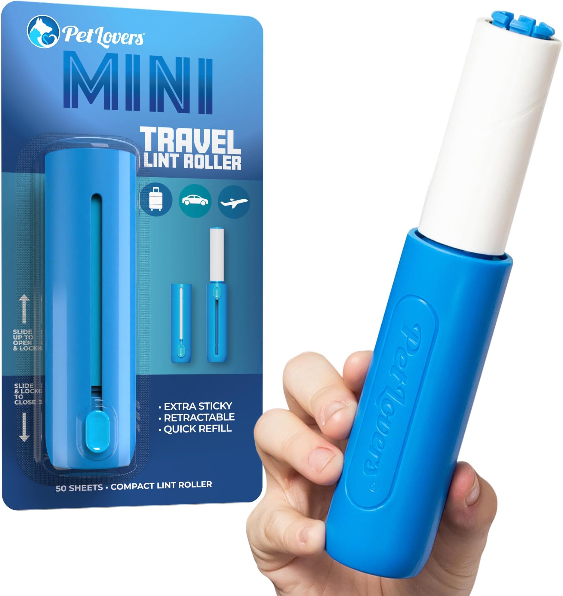Amazon.com: Flint Retractable Lint Roller, Refillable, 30 Sheets ...