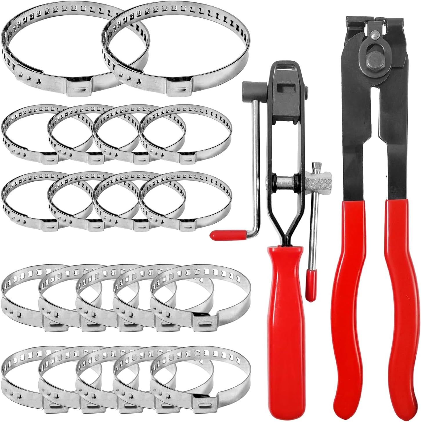 BIGP 10 Stücke Schlauchschellen Set, Schlauchklemmen Set mit Klemmzange ...