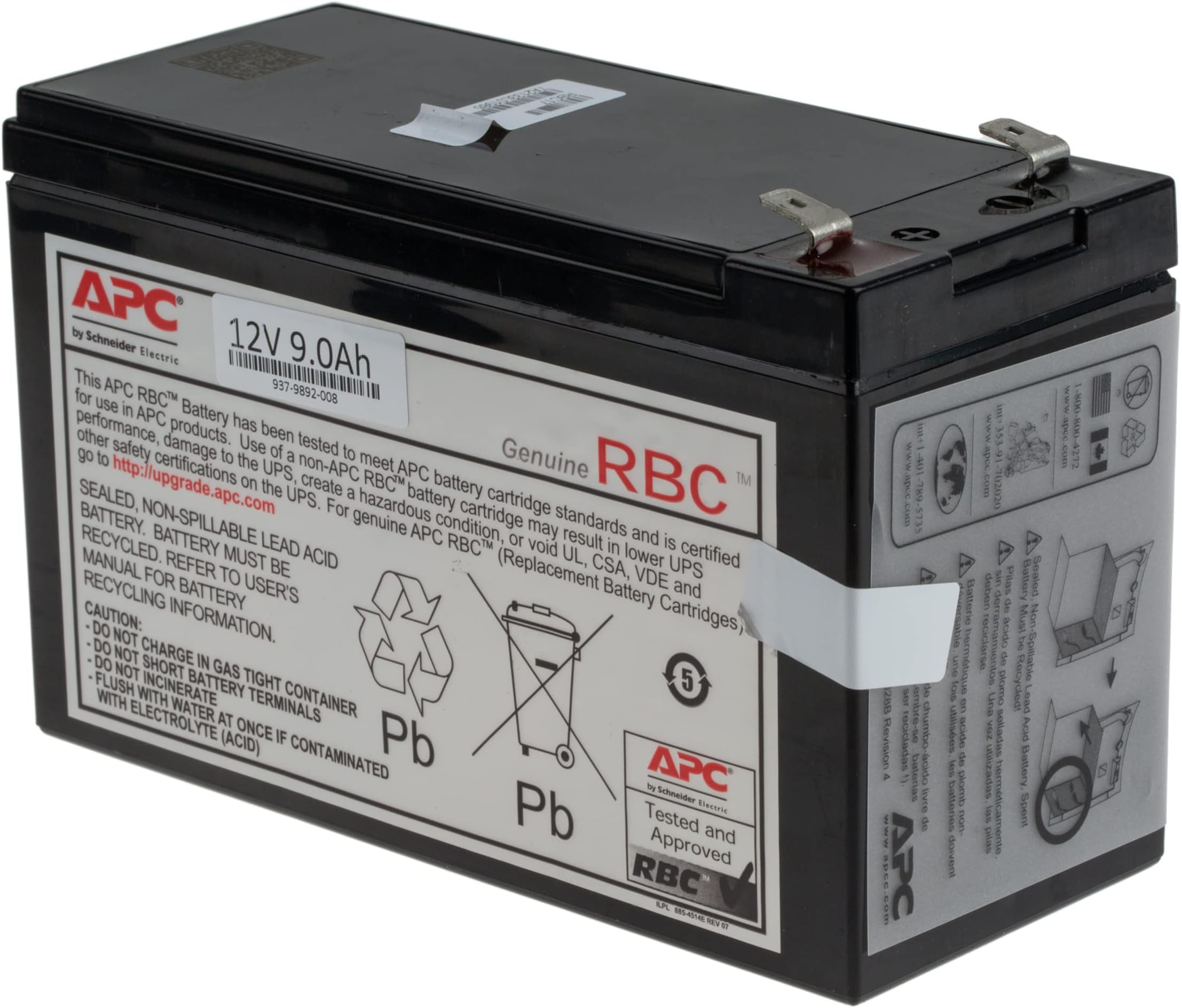 APC UPS Battery Replacement for APC UPS Models BE650G1, BE750G, BR700G ...