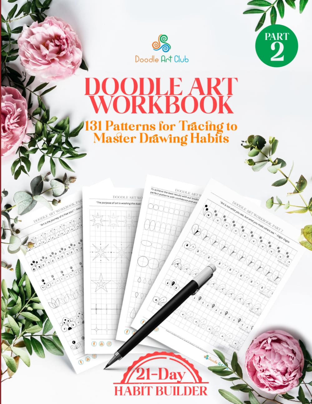 Doodle Art Workbook: 131 Patterns for Tracing to Master Drawing Habits ...