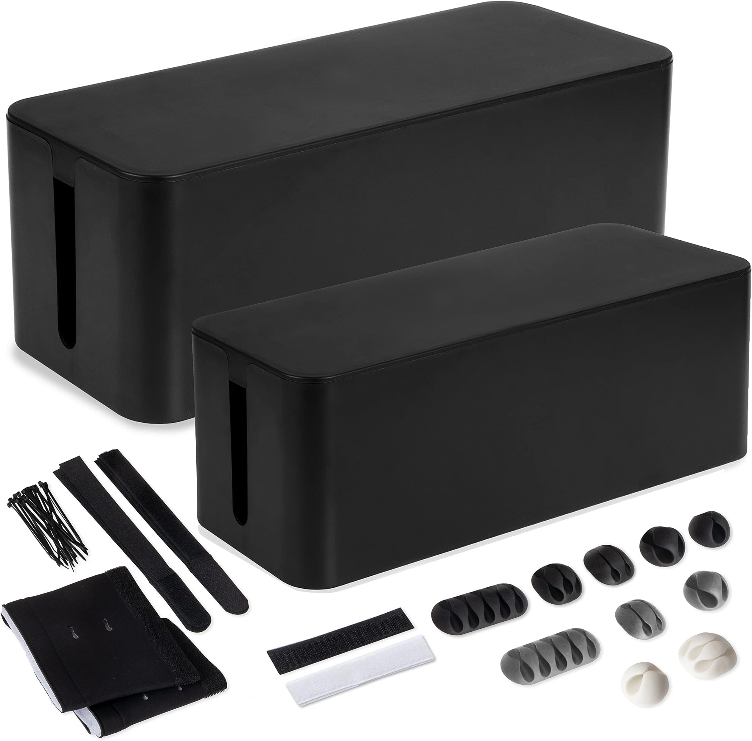 Iron Forge Cable Cable Management Box, 2 Pack - Cord Organizer and ...