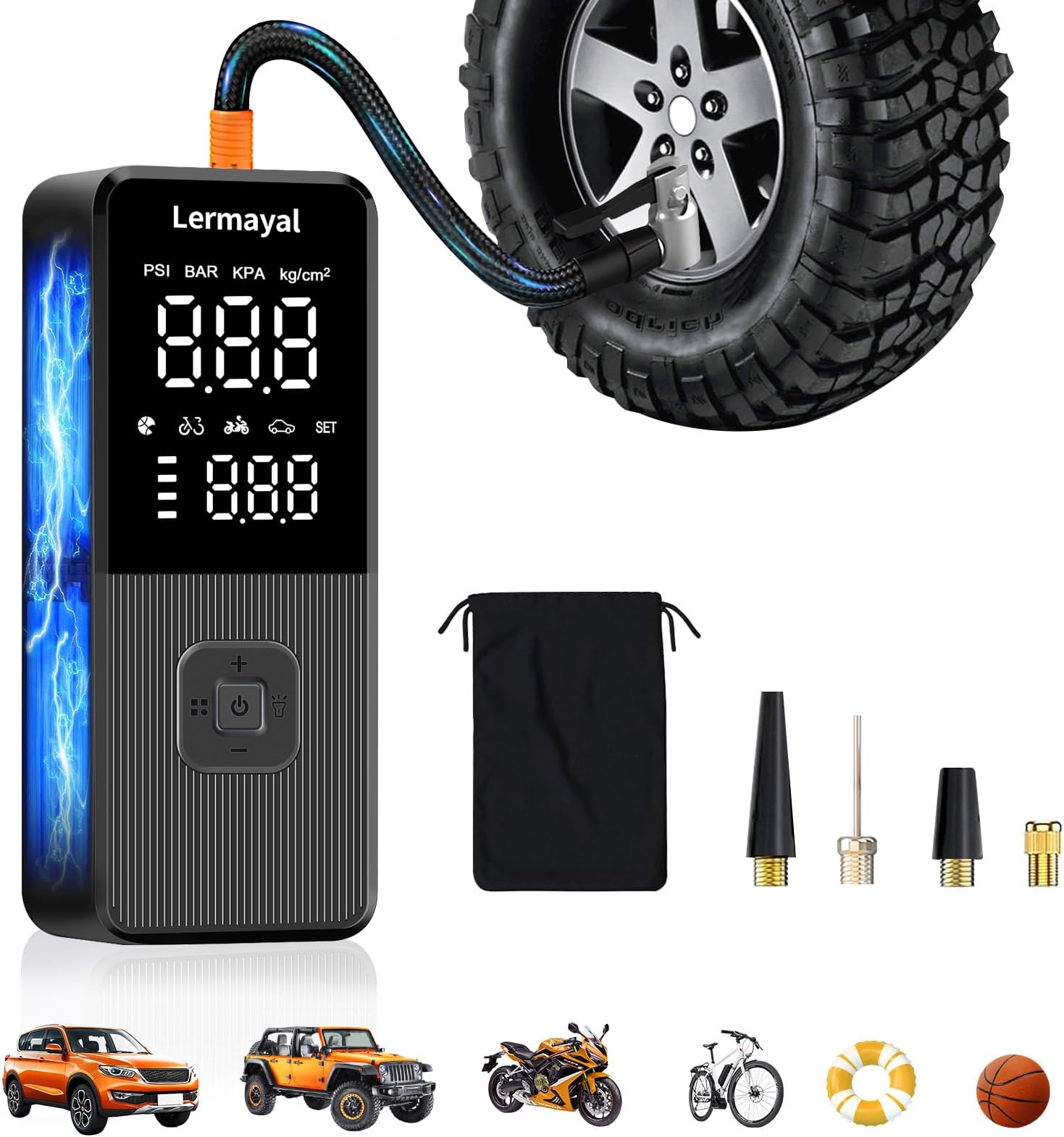 Amazon.com: Tire Inflator Portable Air Compressor - 4X Air Pump,150PSI ...