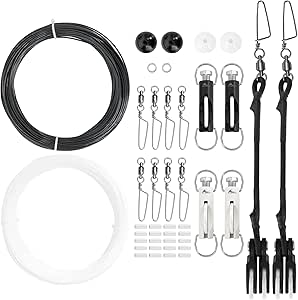 Amazon.com : BLUEWING Upgraded Double Outrigger Rigging Kit All-in-One ...