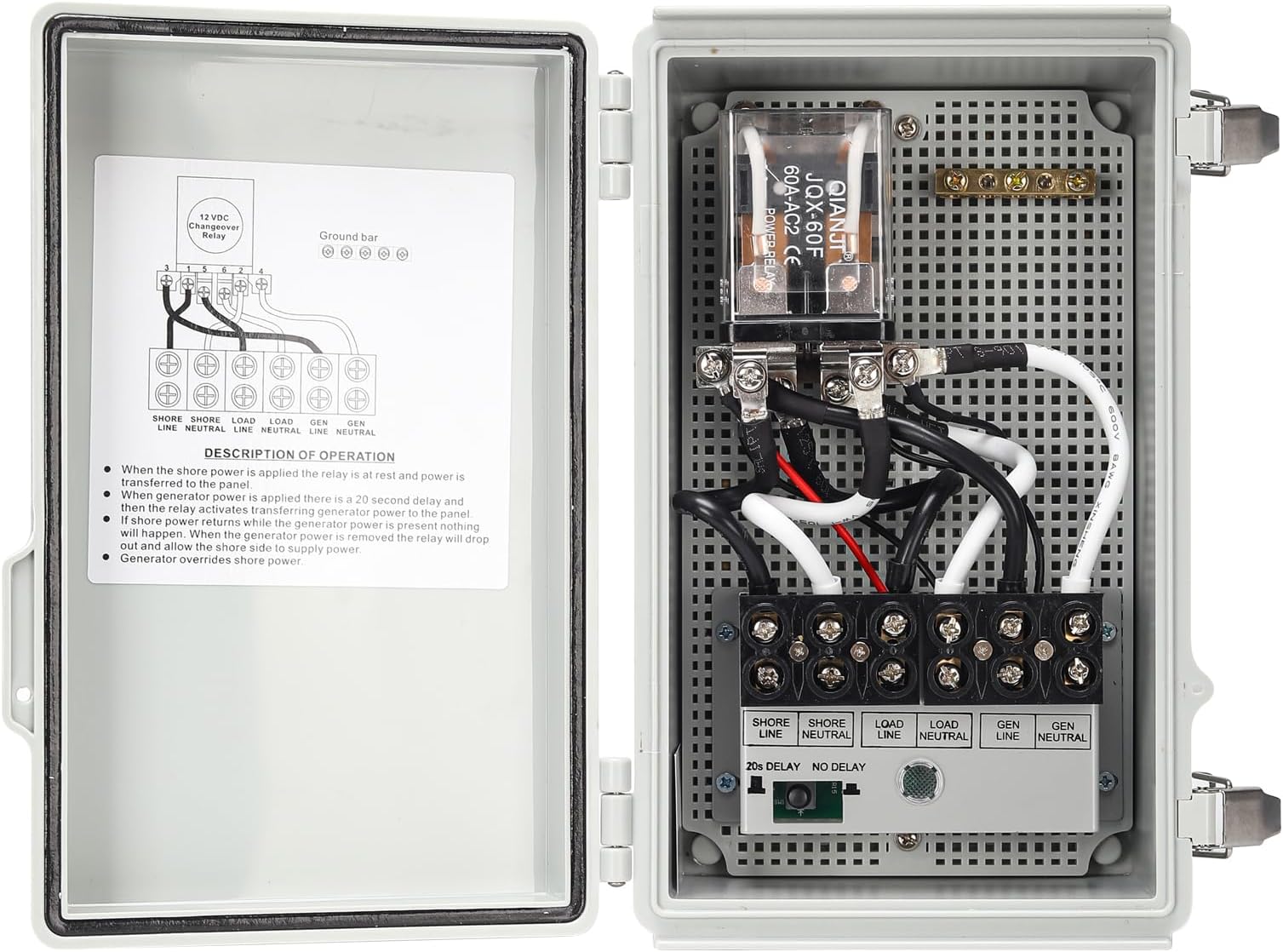 Amazon.com : PowerMax PMTS-30 30 Amp Automatic Transfer Switch with 12 ...