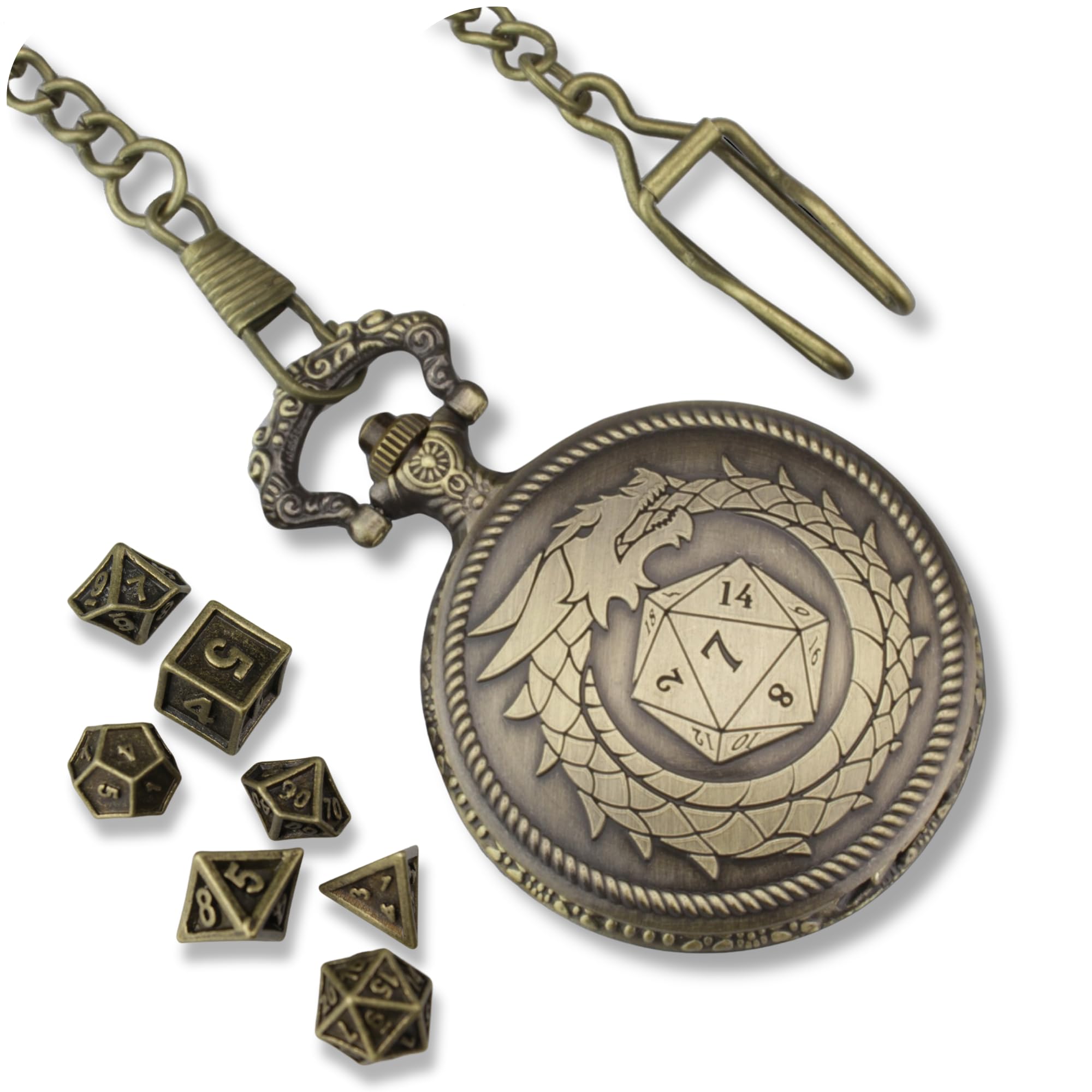 Amazon.com: Galdor's Guild Travel DND Pocket Watch & Mini Metal ...