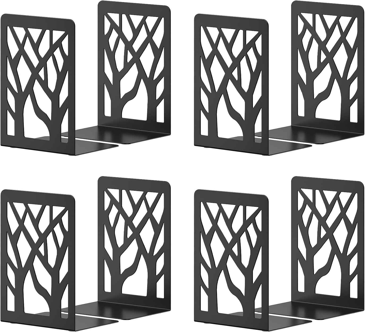 Amazon.com: 12 Pack Metal Bookends for Shelves, Heavy Duty White Book ...