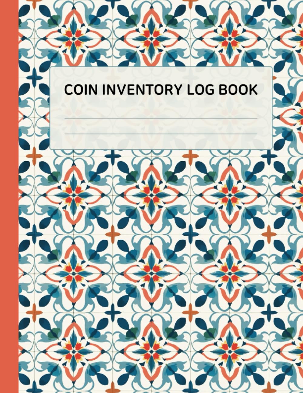 Coin Inventory Log Book | Portuguese Tile Illustration Cover with ...